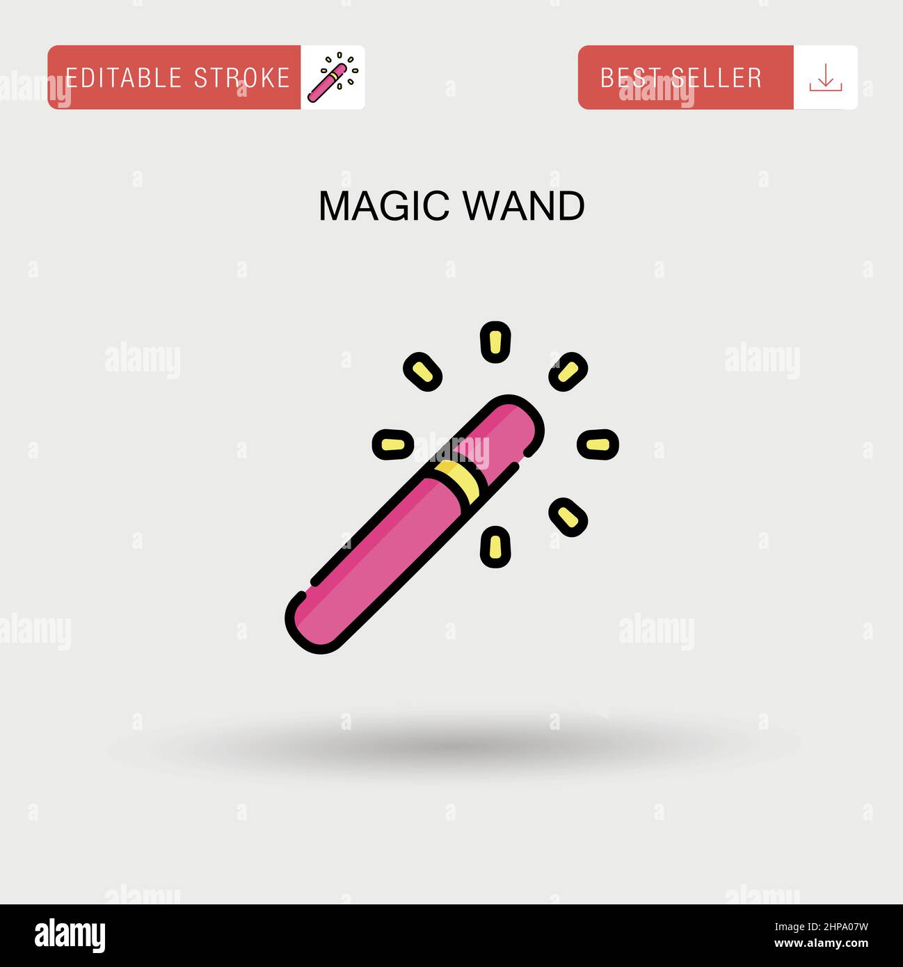 Magic stick icon outline hi-res stock photography and images - Alamy