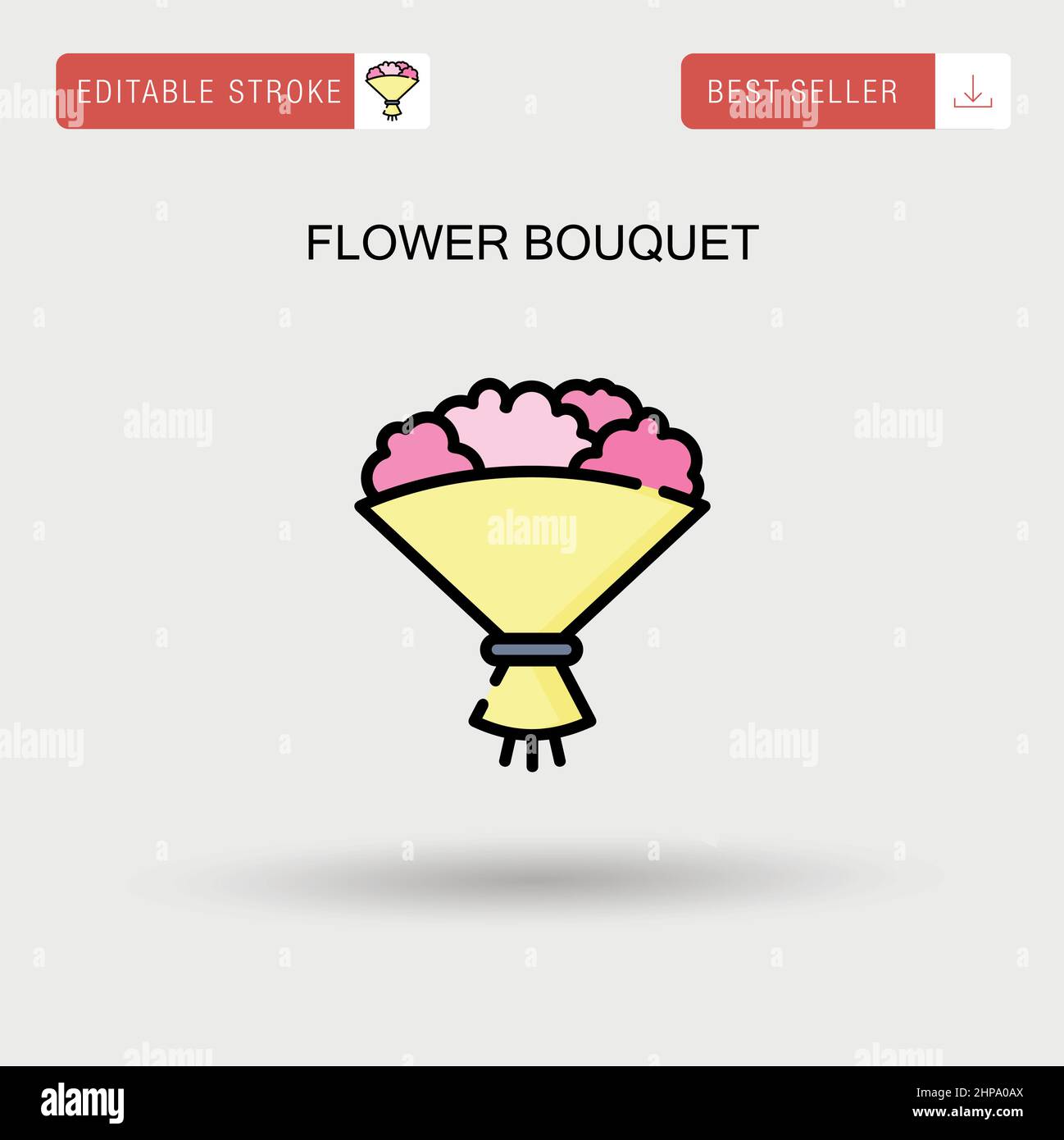 Bouquet white rose peony Stock Vector Images - Alamy