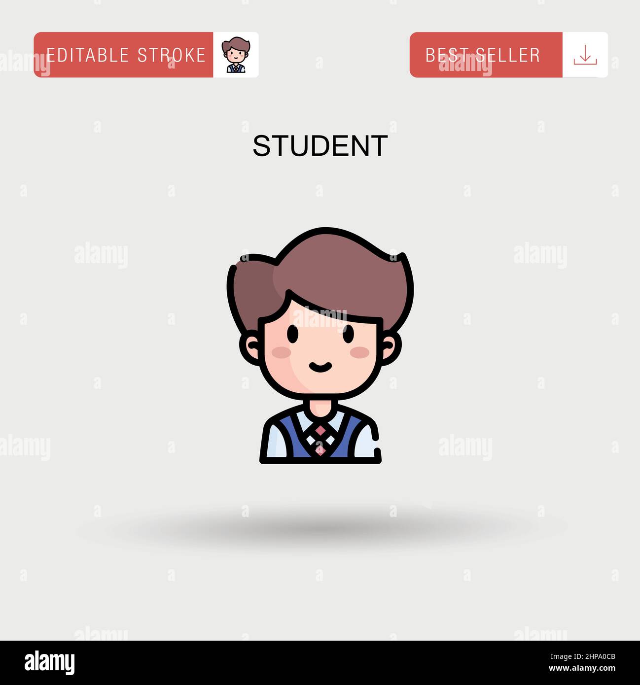 Student Simple vector icon Stock Vector Image & Art - Alamy