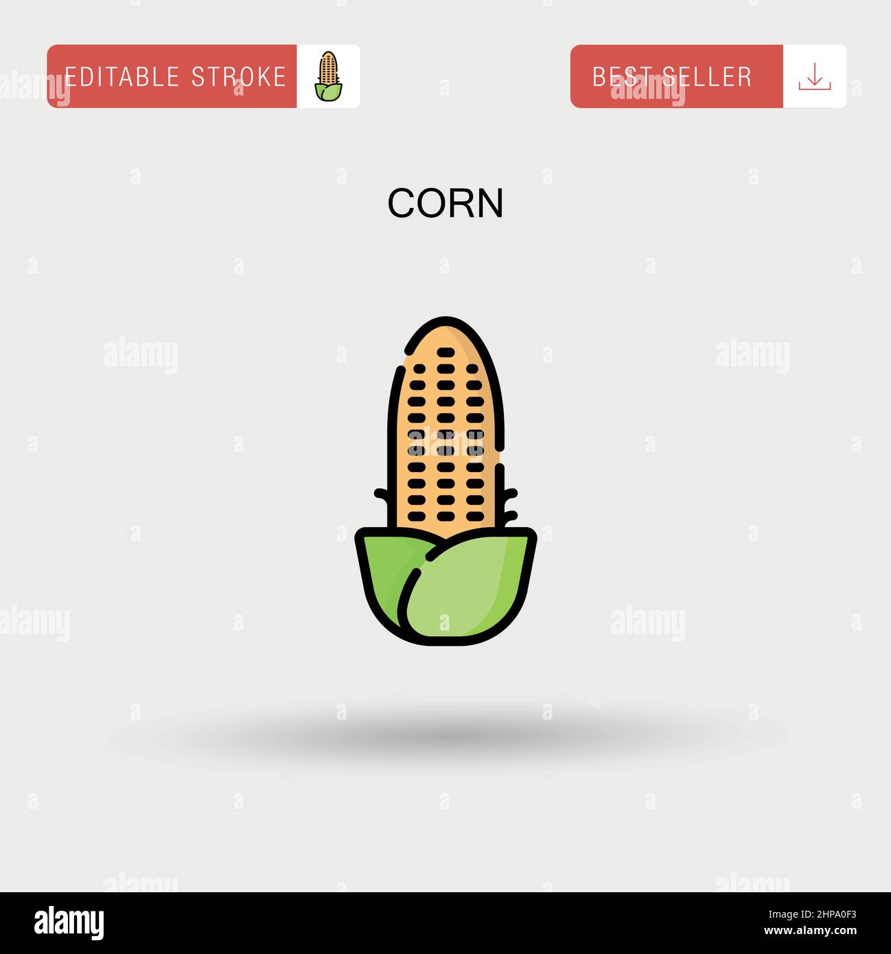 Corn Simple vector icon Stock Vector Image & Art - Alamy