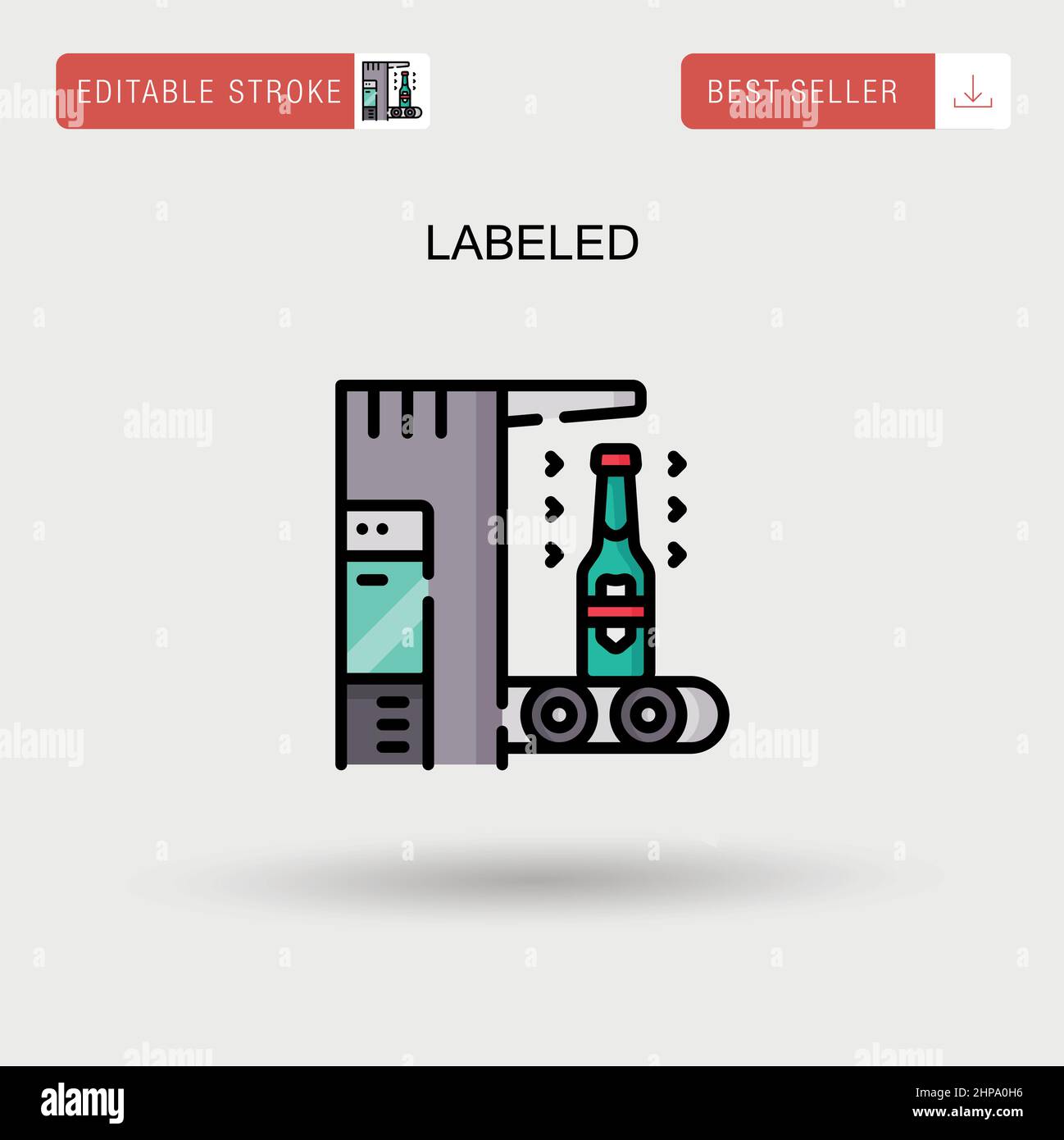 Labeled Simple vector icon Stock Vector Image & Art - Alamy