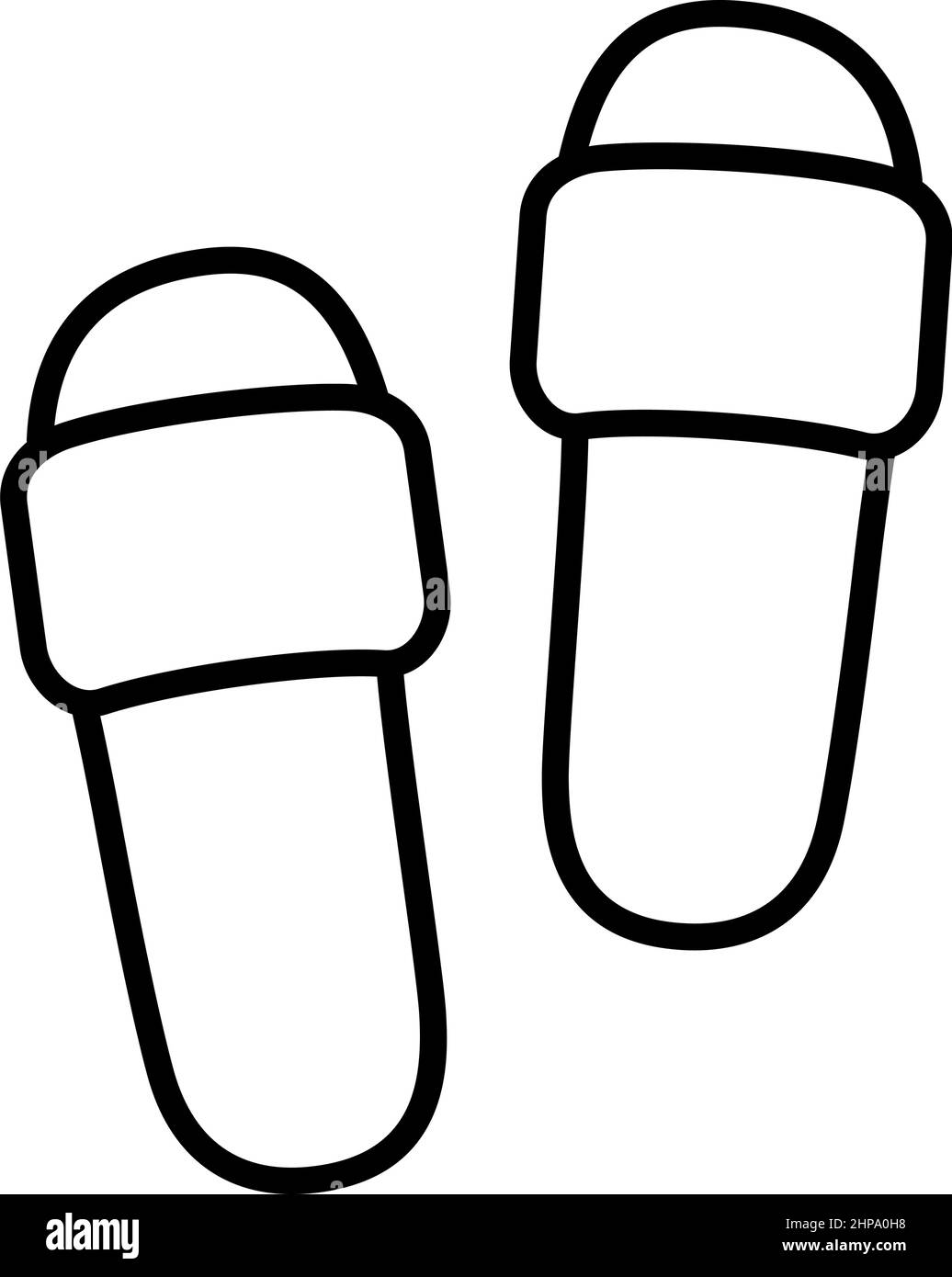 Spa slippers line icon, vector illustration Stock Vector Image & Art - Alamy