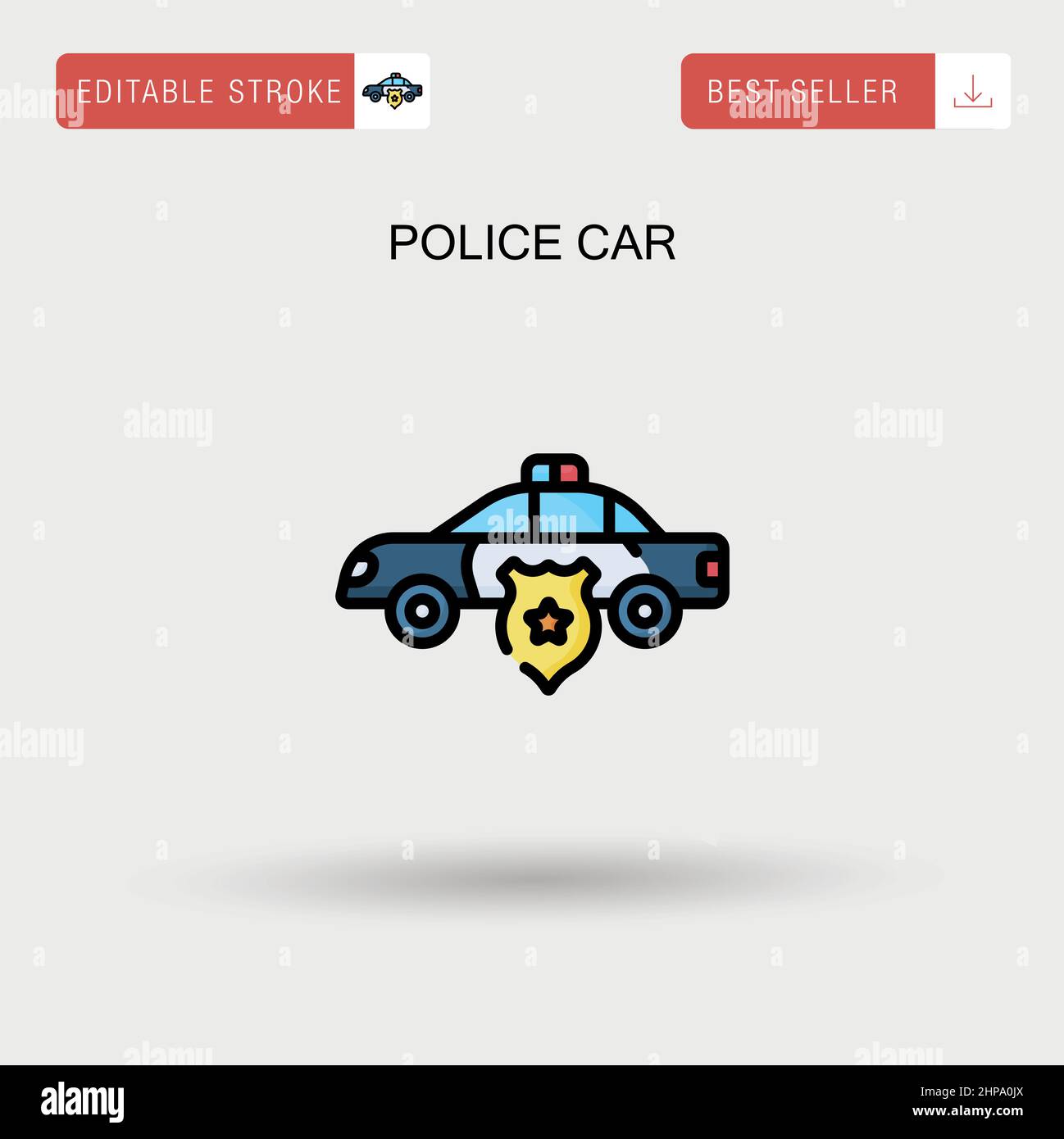 Police blue light night Stock Vector Images - Alamy