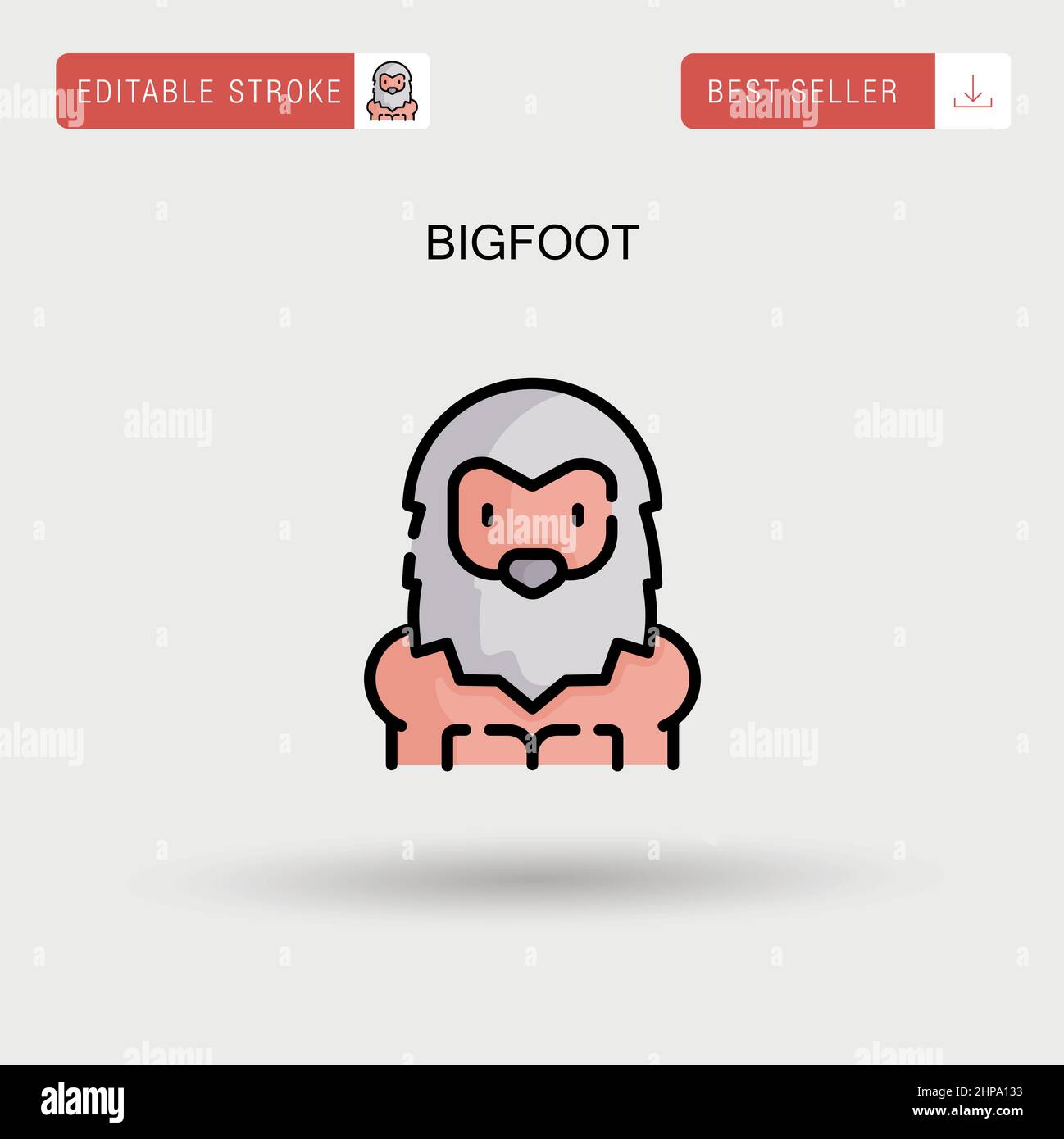 Bigfoot Simple vector icon Stock Vector Image & Art - Alamy