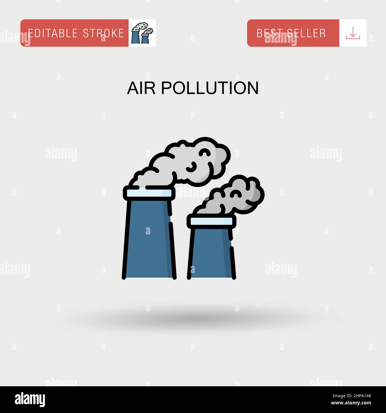 Air pollution Simple vector icon Stock Vector Image & Art - Alamy