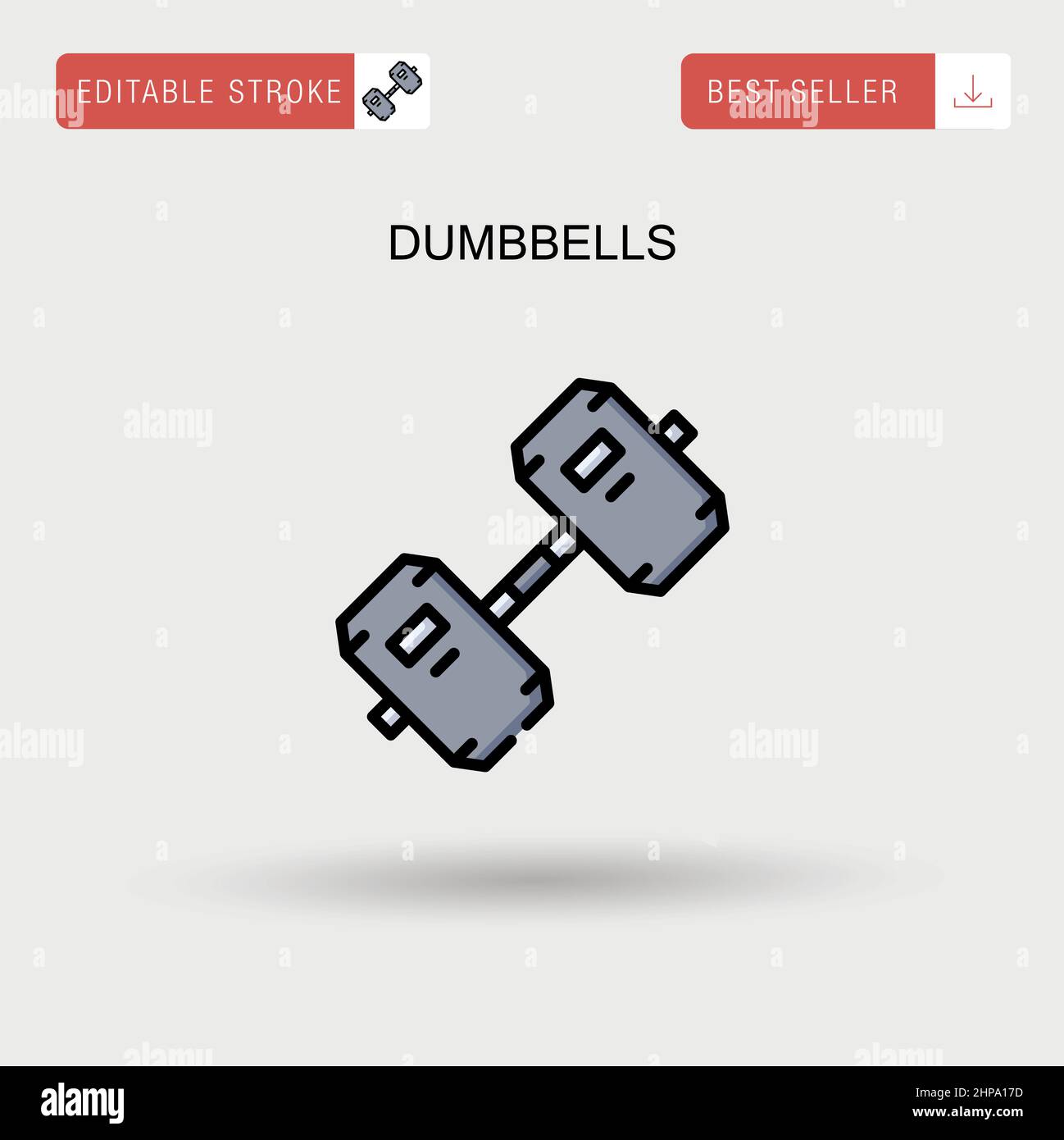 Dumbbells Simple vector icon Stock Vector Image & Art - Alamy