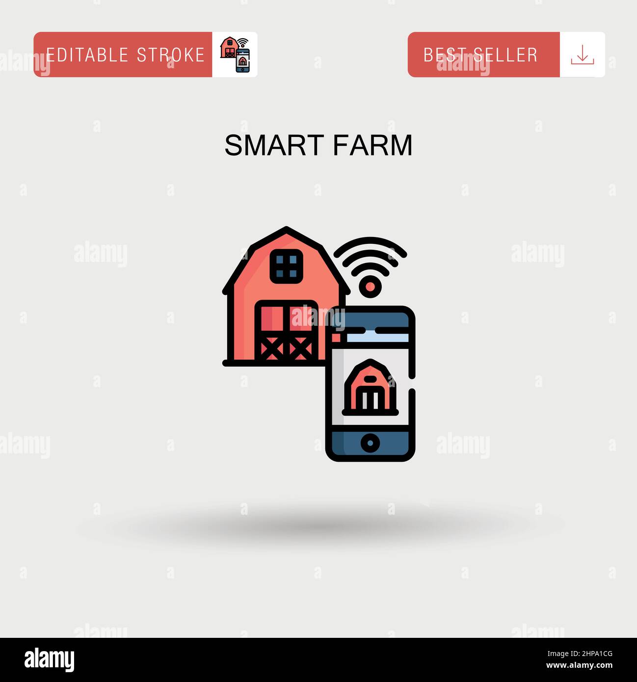 Smart farm Simple vector icon Stock Vector Image & Art - Alamy
