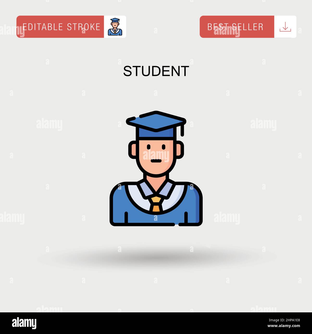 Student Simple vector icon Stock Vector Image & Art - Alamy