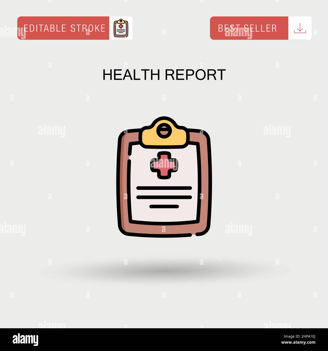Health report Simple vector icon Stock Vector Image & Art - Alamy