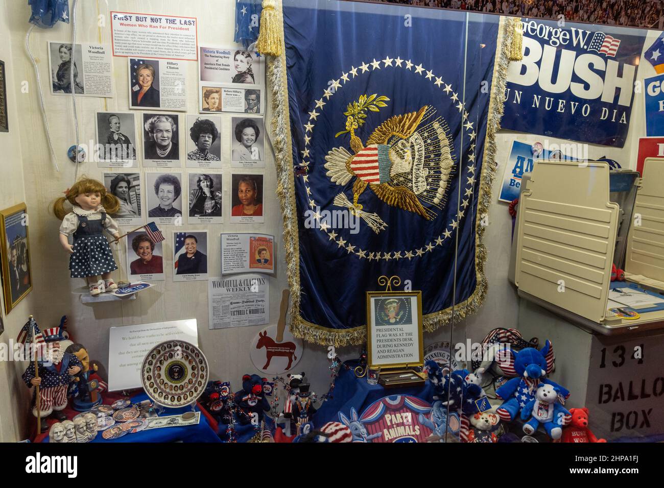 Presidential memorabilia on display at the President's Hall of Fame ...