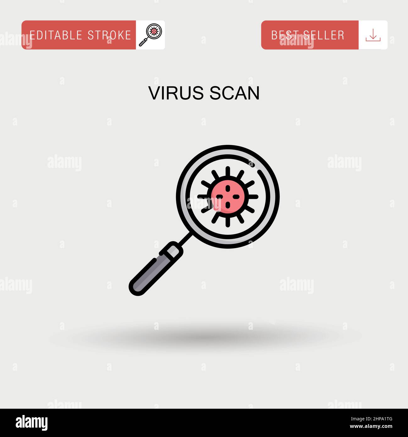 Virus scan Simple vector icon Stock Vector Image & Art - Alamy