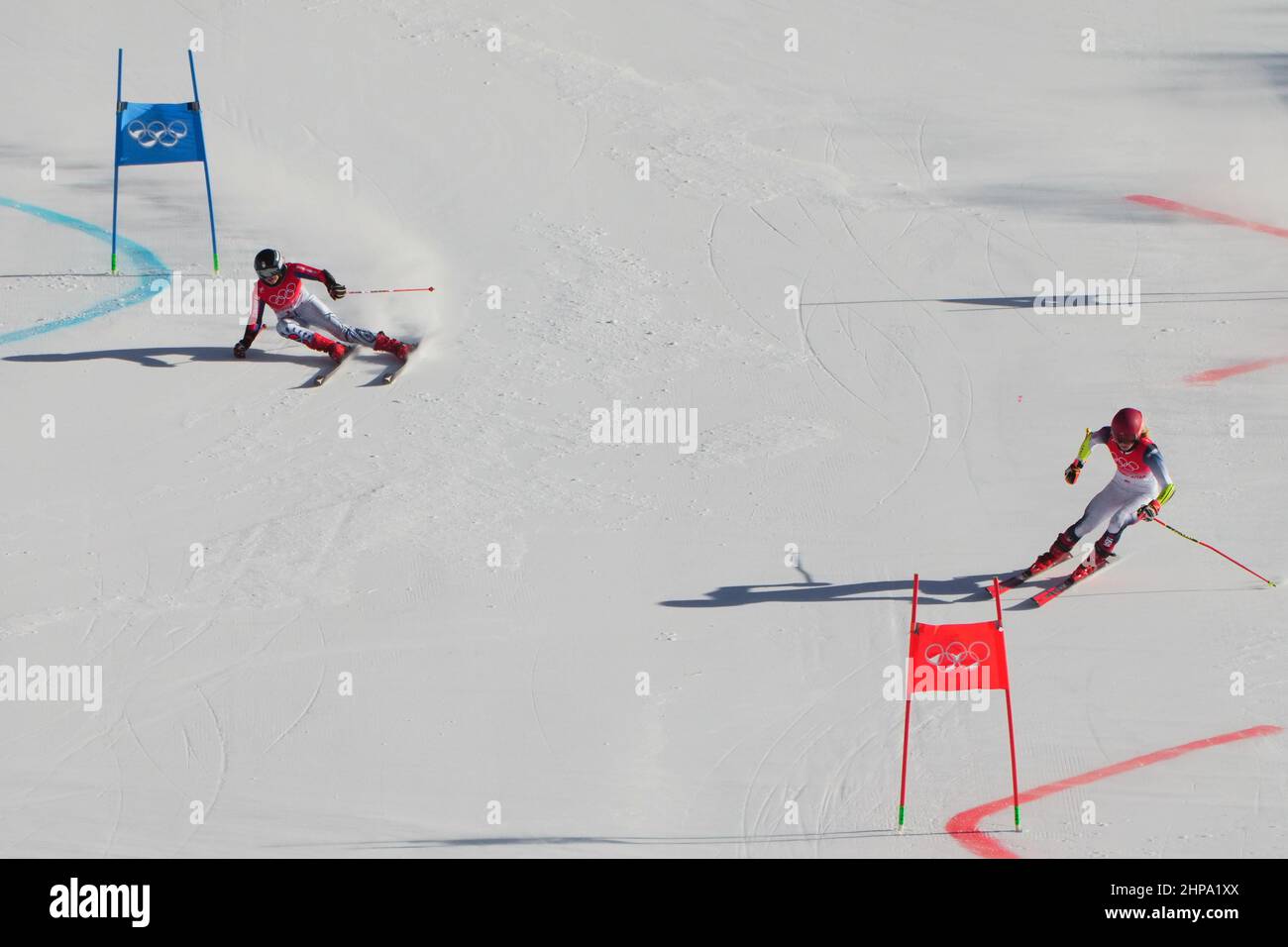 Yanqing, China. 20th Feb, 2022. Olympics, Alpine Skiing, Team, Mixed ...