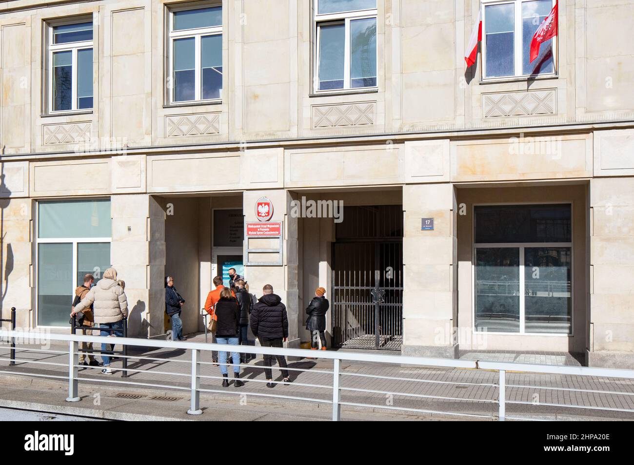 Poznan, Poland - Immigrants, foreigners, refugees from Ukraine queuing ...