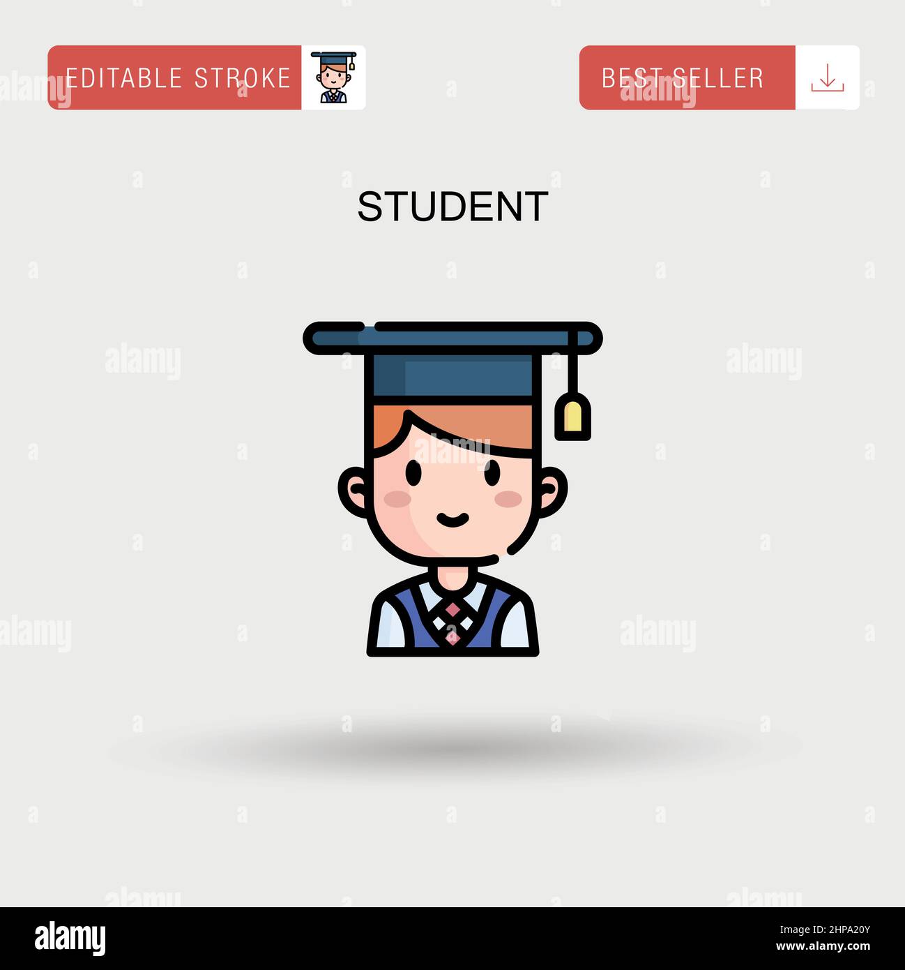 Student Simple vector icon Stock Vector Image & Art - Alamy