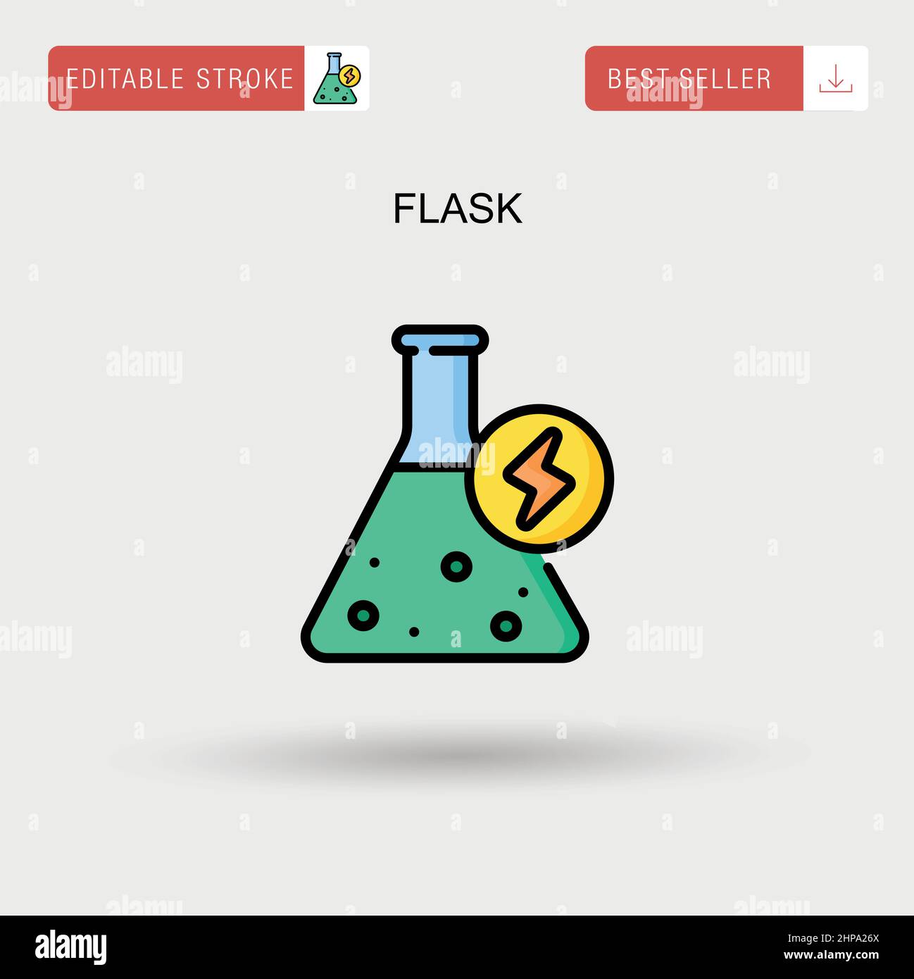 Flask Simple vector icon Stock Vector Image & Art - Alamy