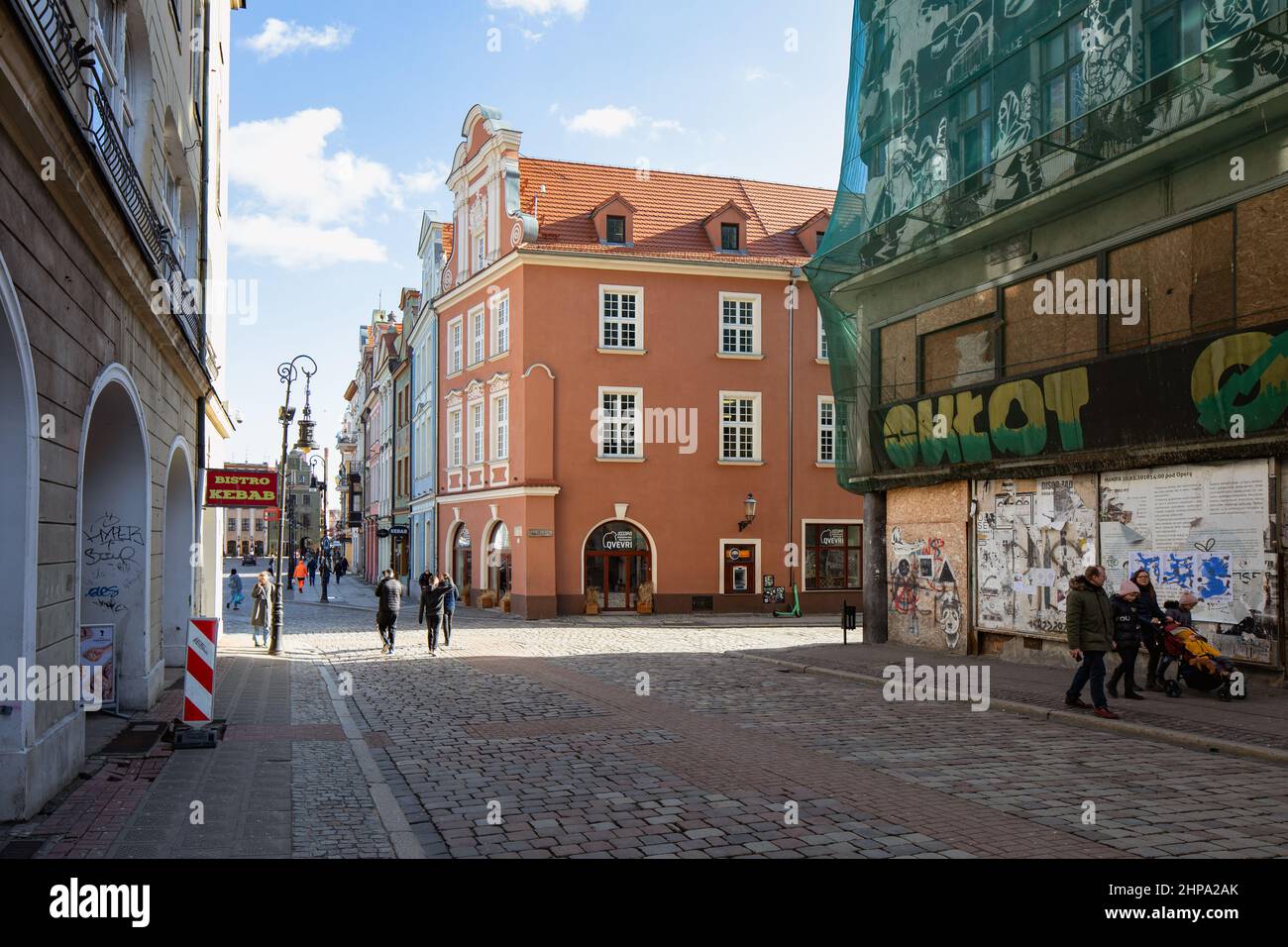 Poznan, Poland - Paderewski street, old town architecture Stock Photo ...