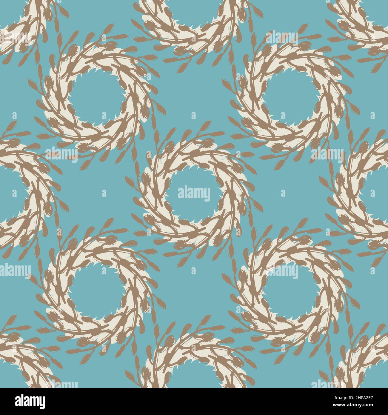 Gender neutral foliage seamless vector background. Simple whimsical ...