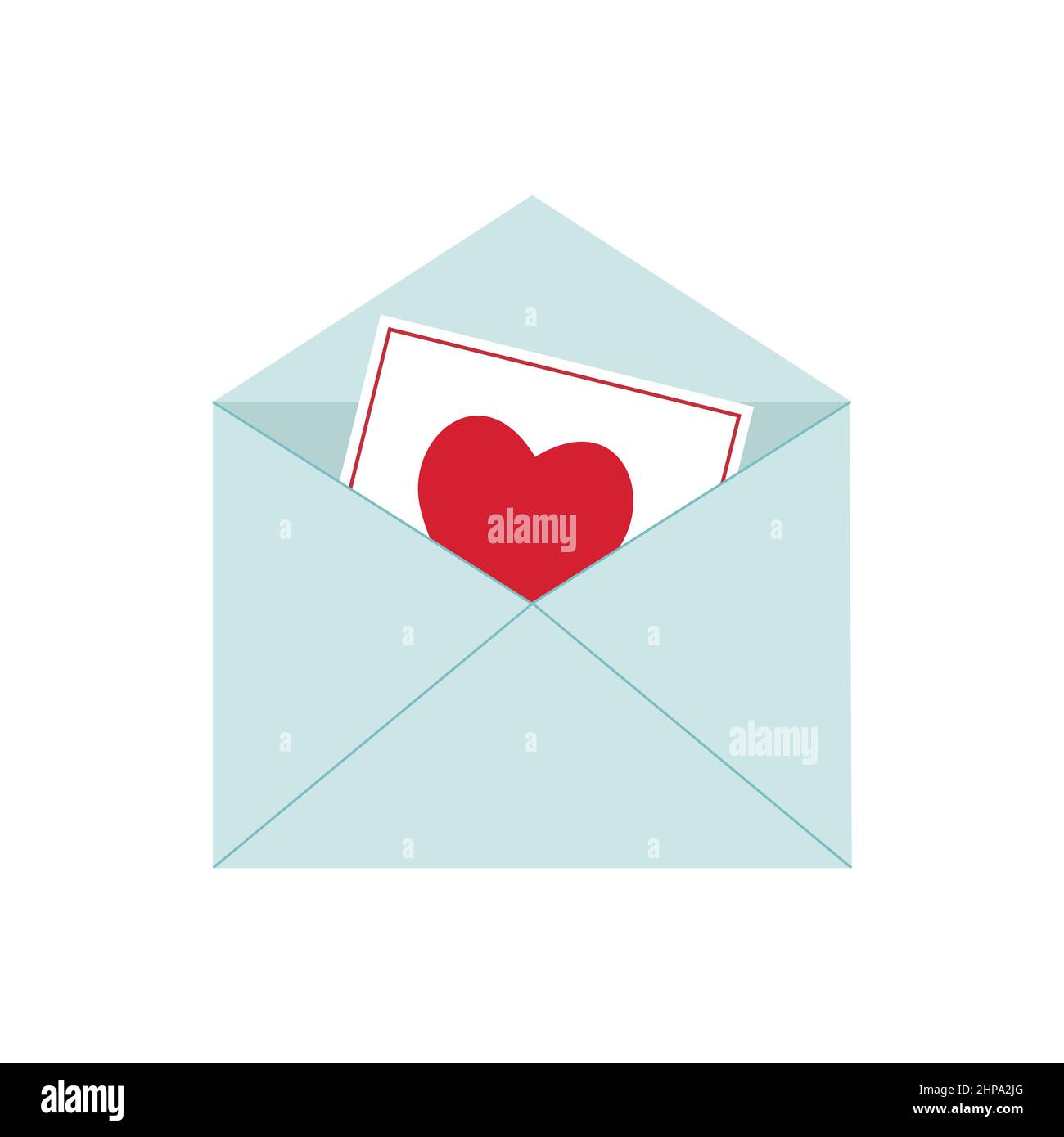 Love letters in an envelope, vector illustration in a modern design in ...