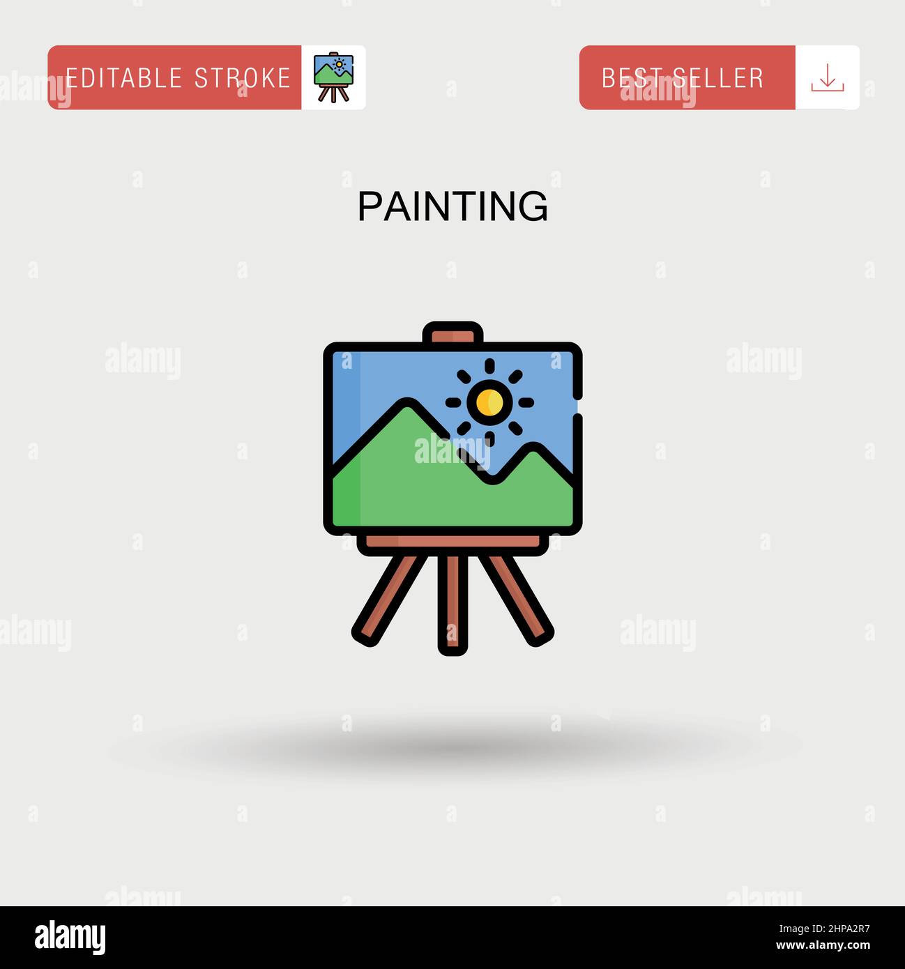 Painting Simple vector icon Stock Vector Image & Art - Alamy