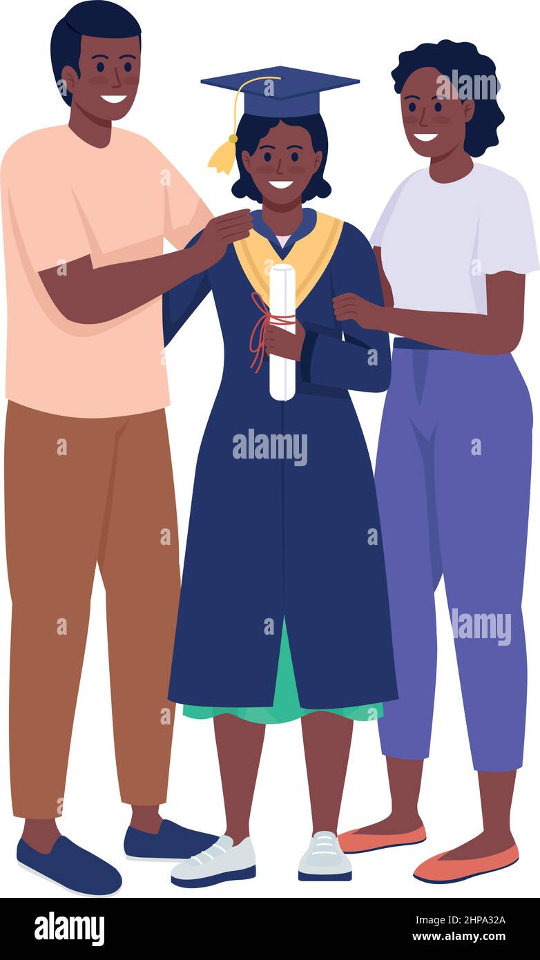 African american college graduation Stock Vector Images - Alamy