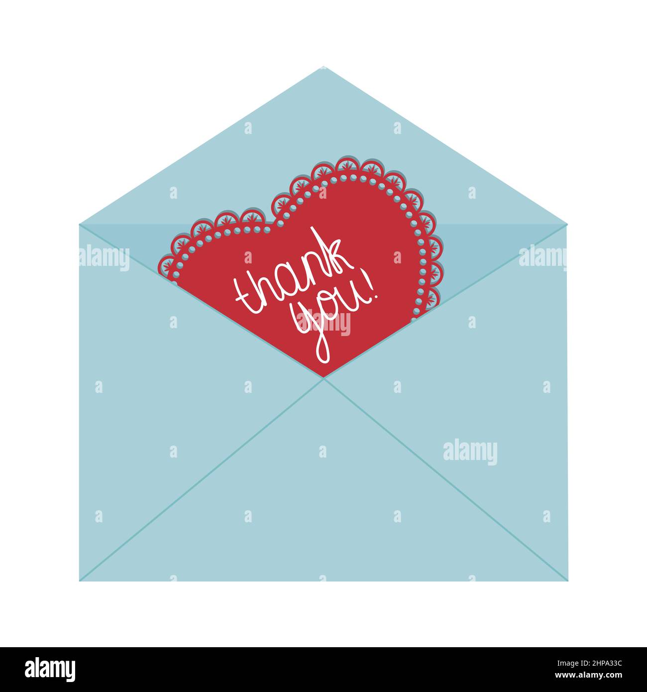 Love letters in an envelope, vector illustration in a modern design in ...