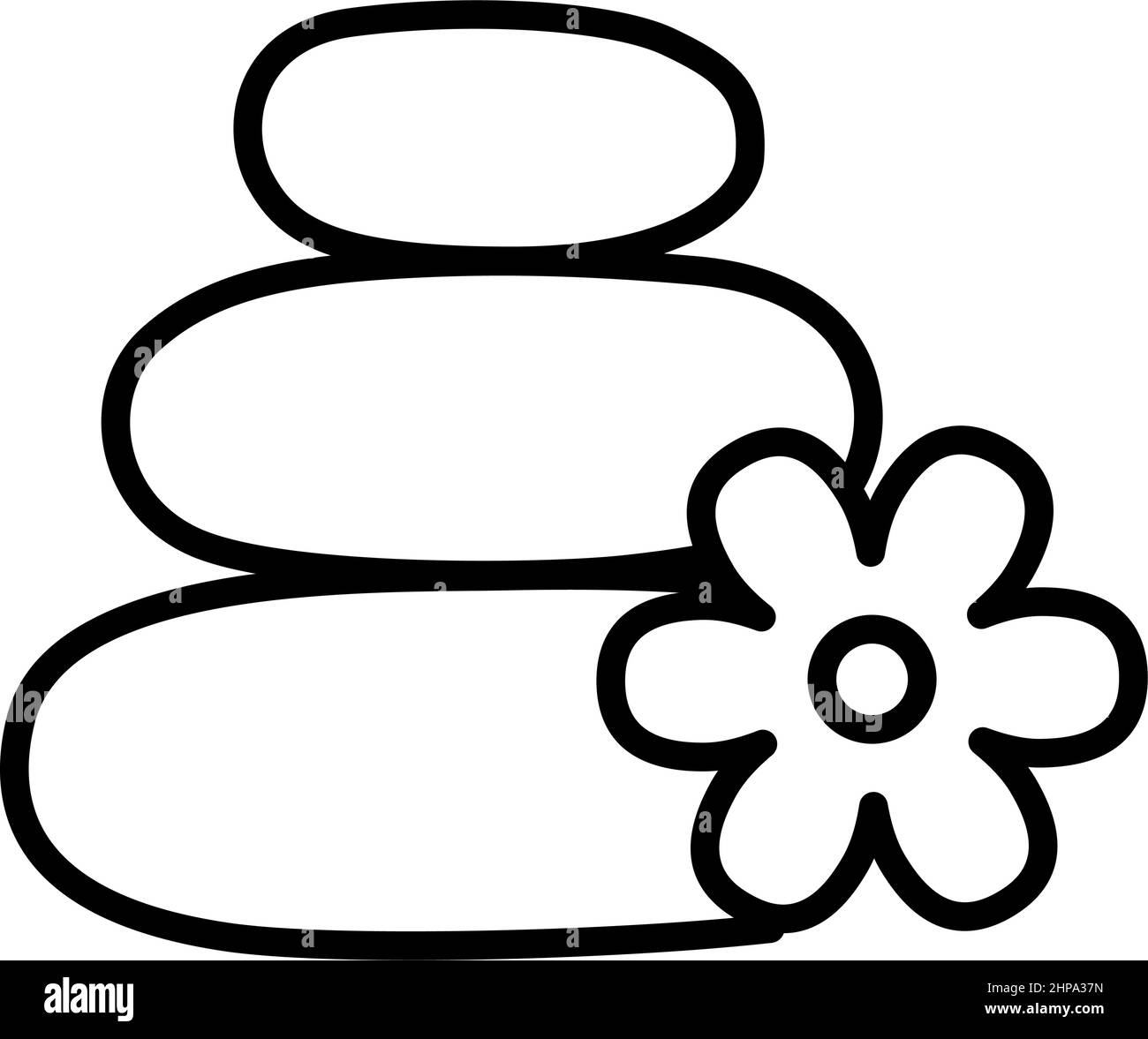 Relax massage hot stone Stock Vector Images - Alamy