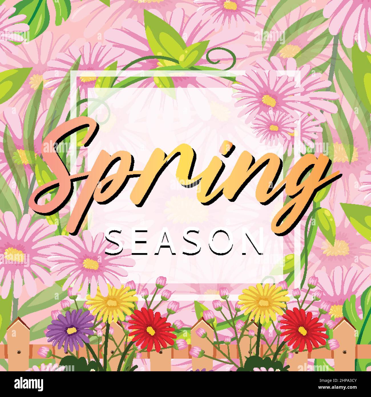 Spring Season Typographic Poster illustration Stock Vector Image & Art ...