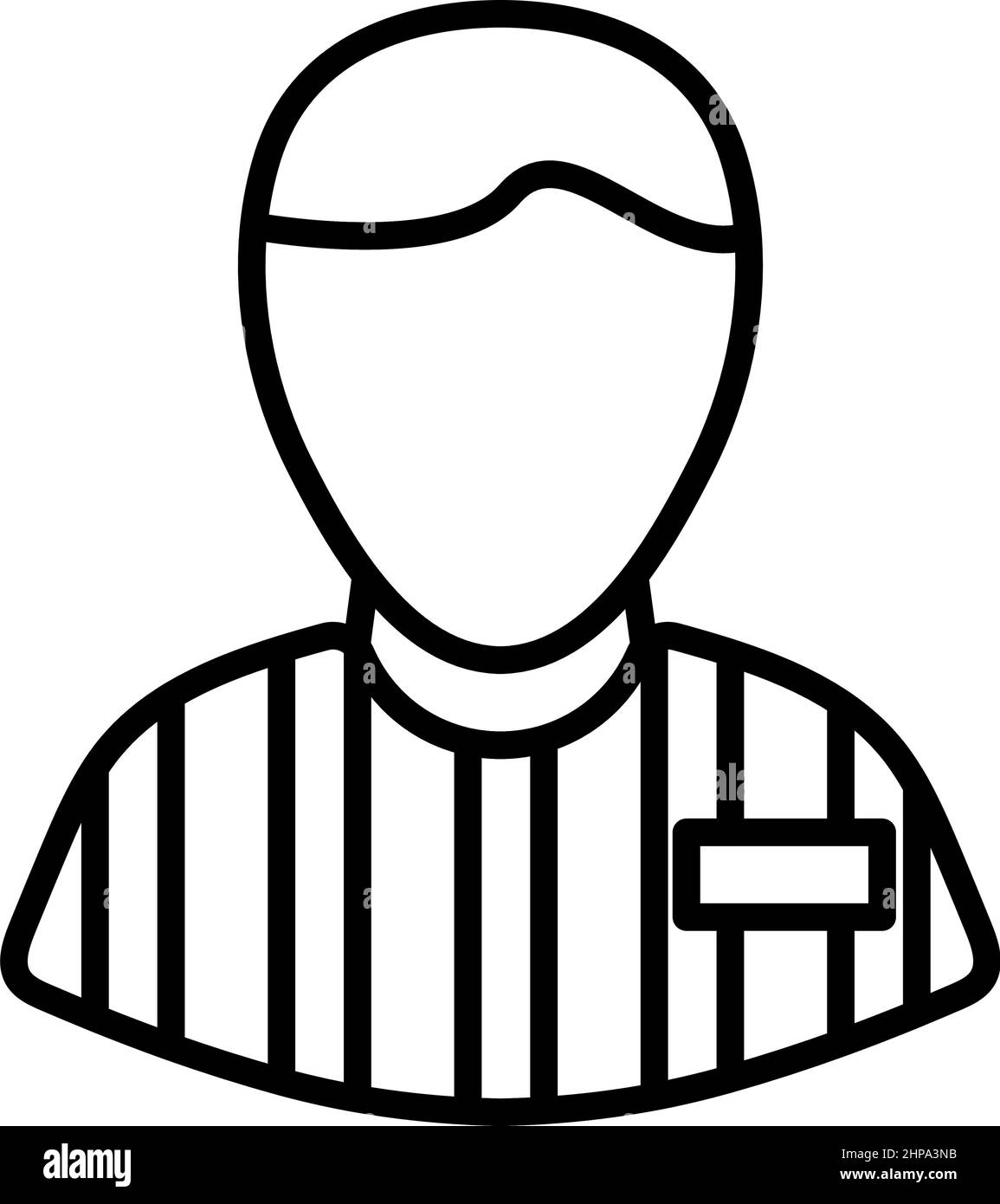 Prisoner Icon. Bold outline design with editable stroke width. Vector ...
