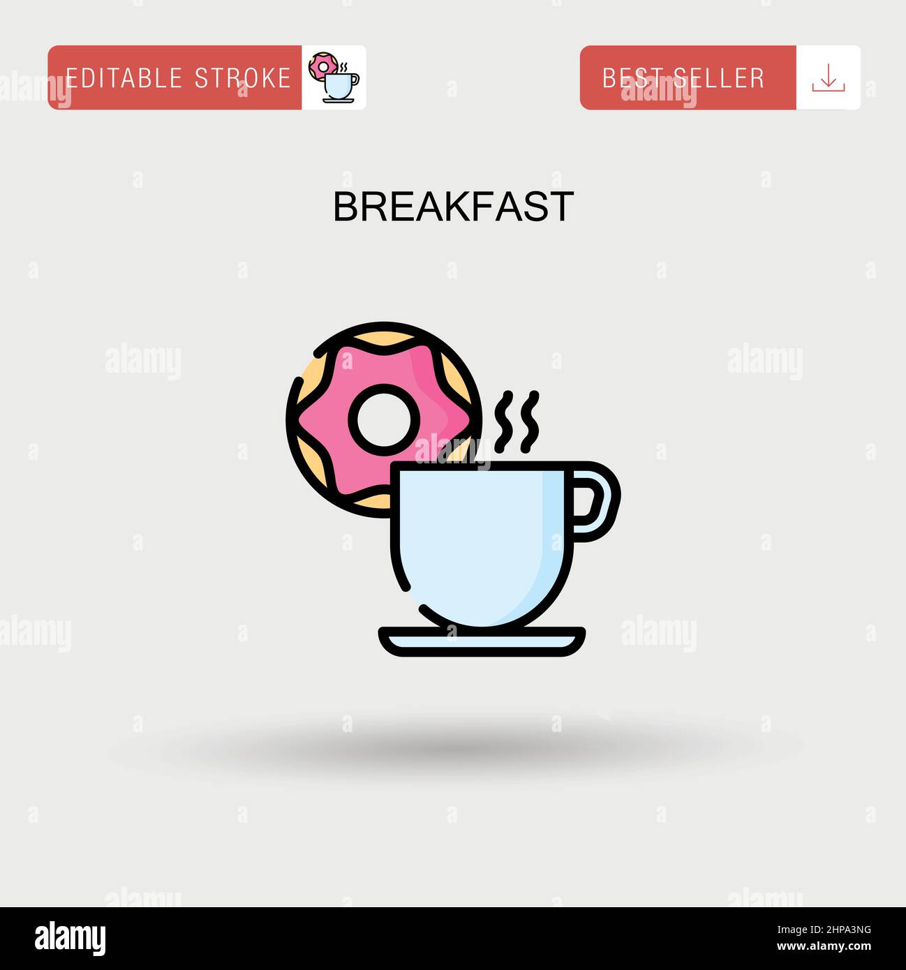 Breakfast Simple vector icon Stock Vector Image & Art - Alamy