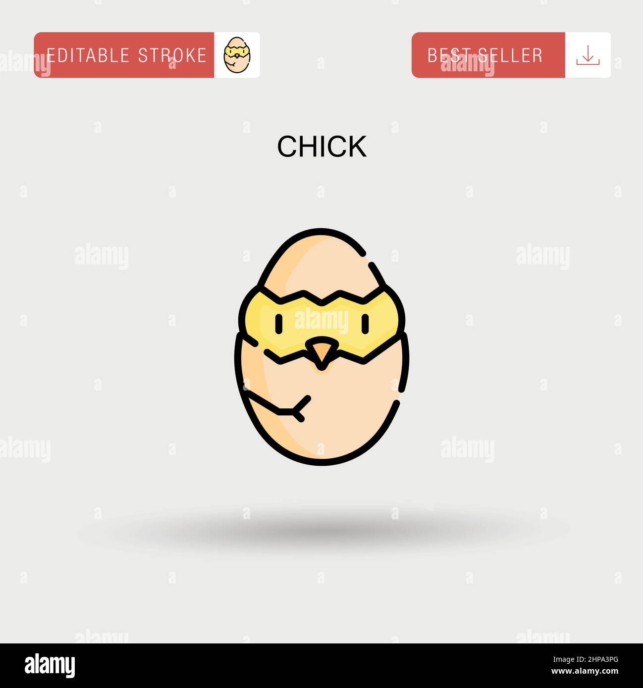 Cute yellow chick cartoon character Stock Vector Images - Alamy