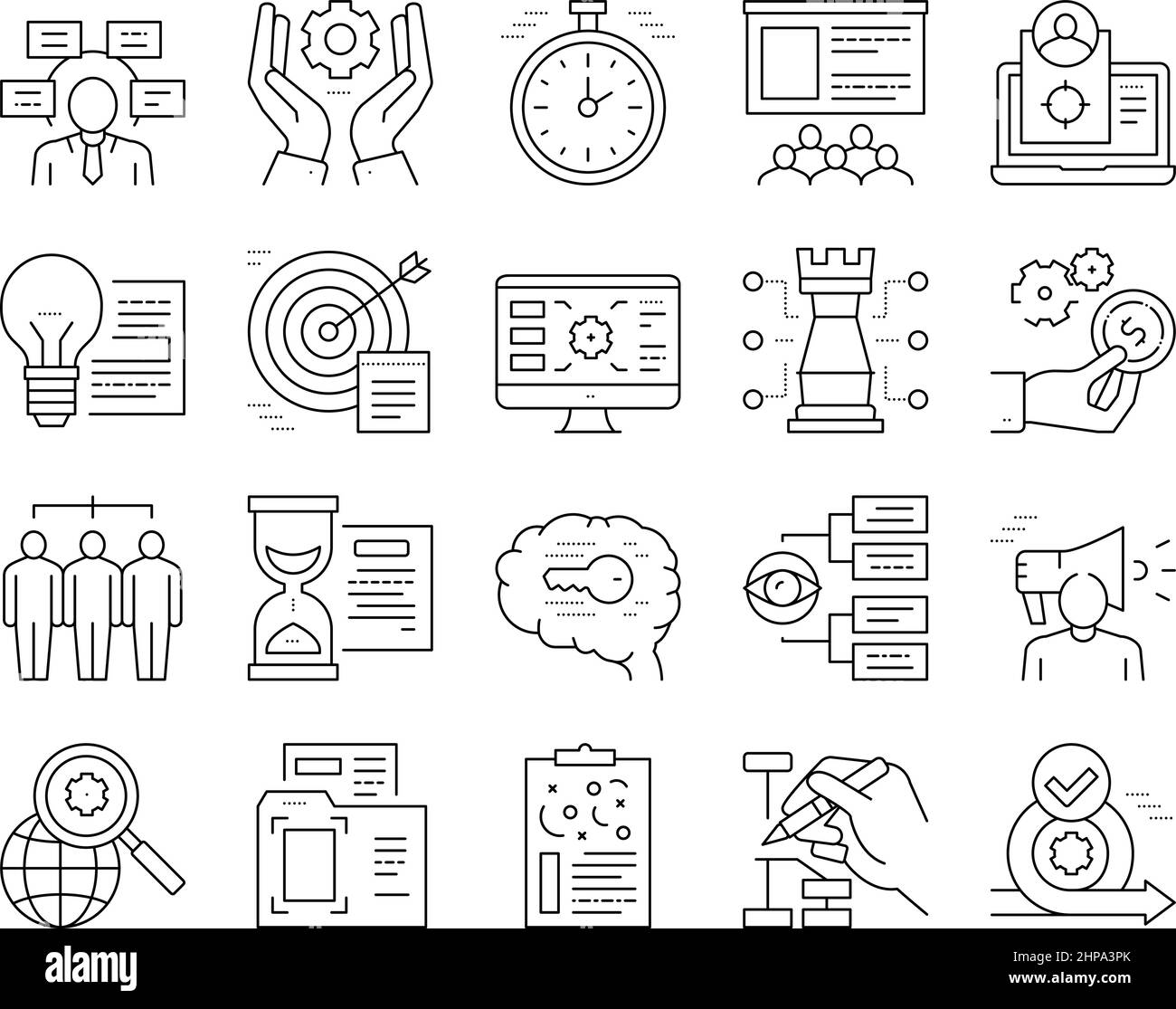 Project Development Collection Icons Set Vector Stock Vector Image ...