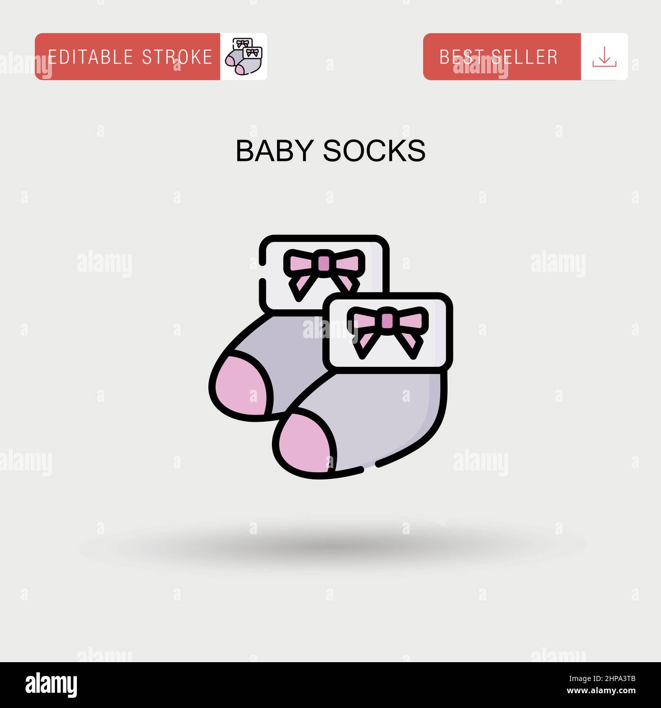 Baby socks Simple vector icon Stock Vector Image & Art - Alamy