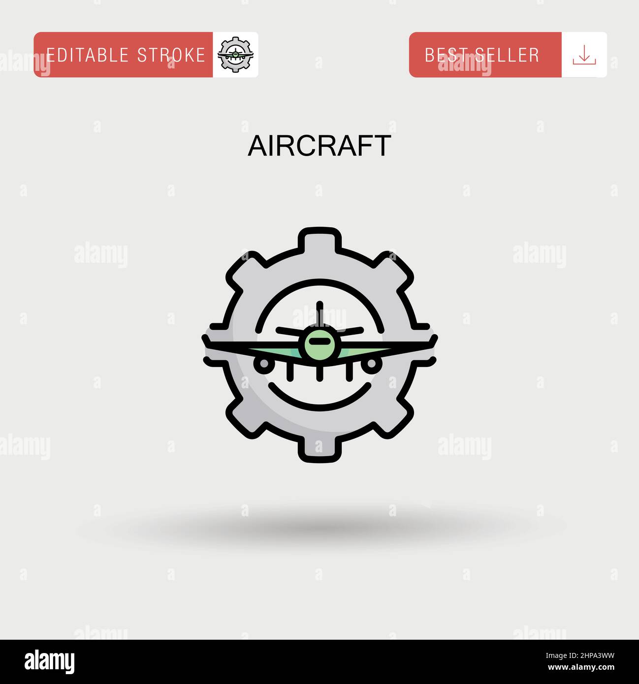 Aircraft Simple vector icon Stock Vector Image & Art - Alamy