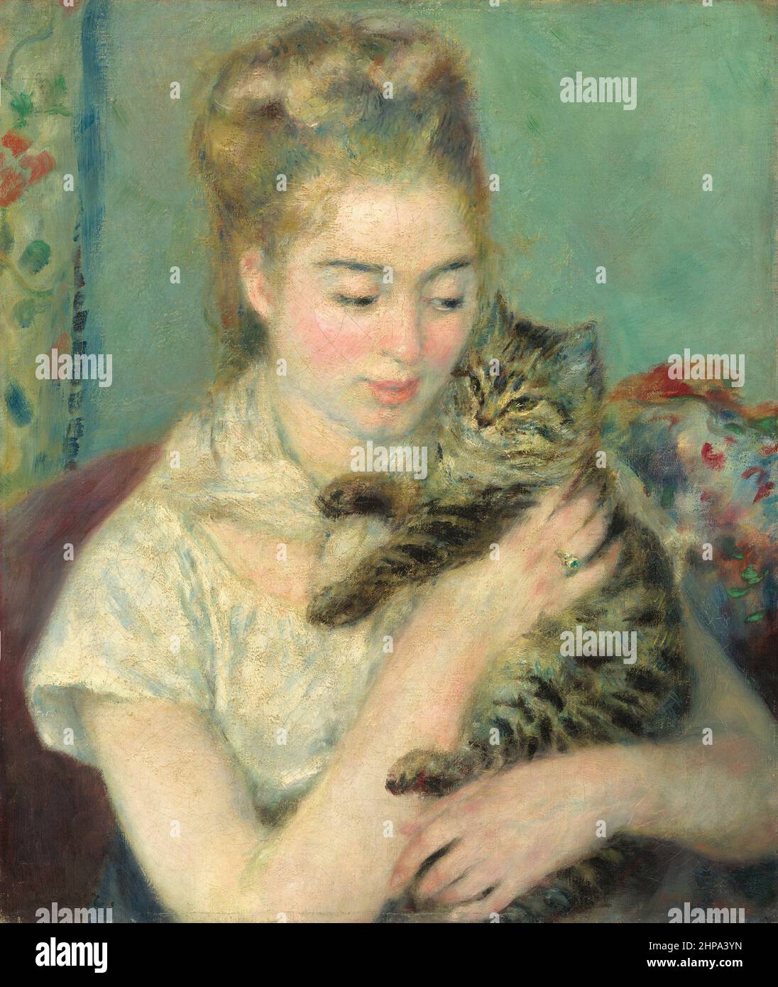 Title: Woman with a Cat Creator: Pierre Auguste Renoir Date: c. 1875 ...