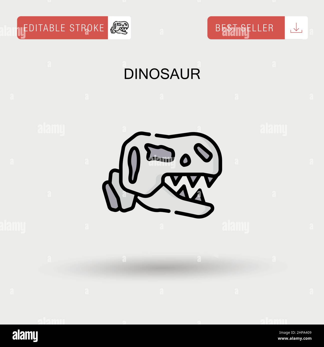 Dinosaur Simple vector icon Stock Vector Image & Art - Alamy