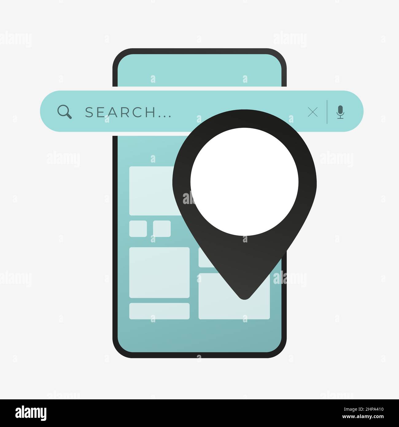Local Search concept icon. Local SEO Marketing Strategy, Artificial ...