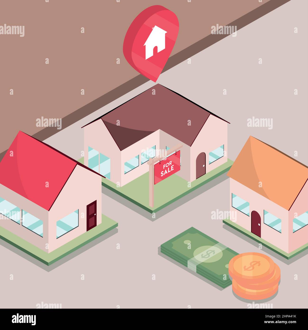 real estate location pin Stock Vector Image & Art - Alamy