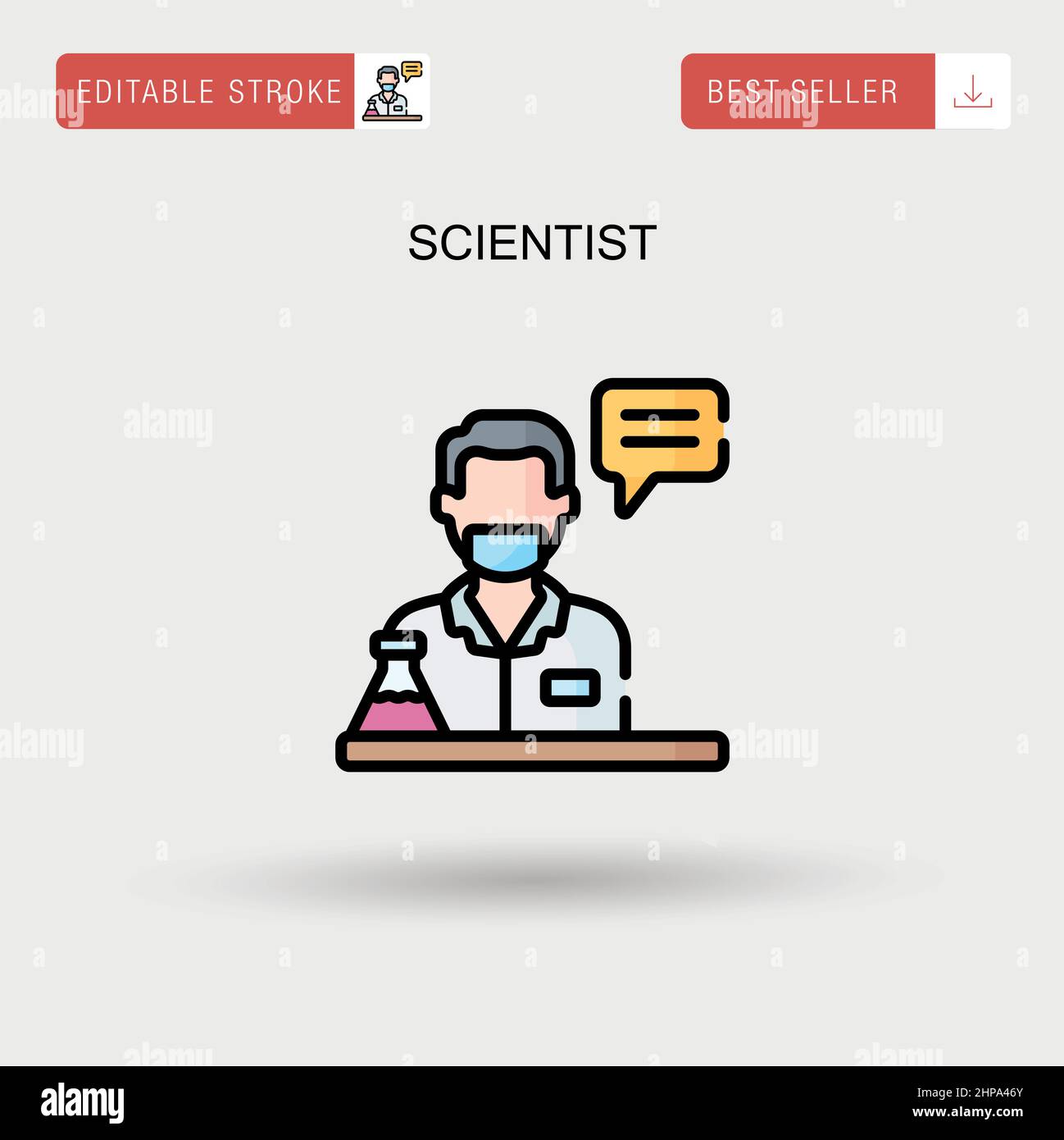 Scientist icon hi-res stock photography and images - Alamy