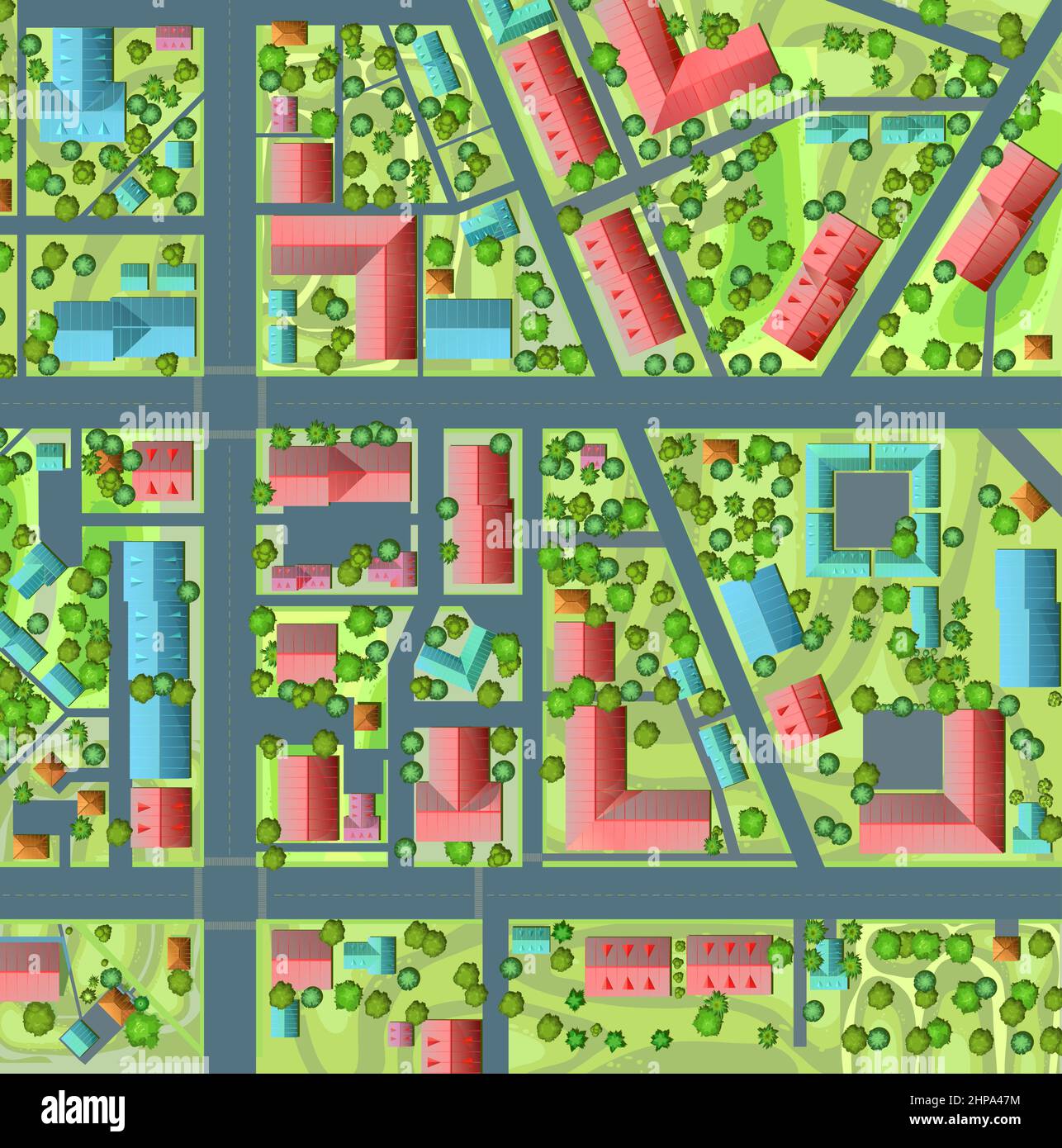 City streets from above Stock Vector Images - Alamy
