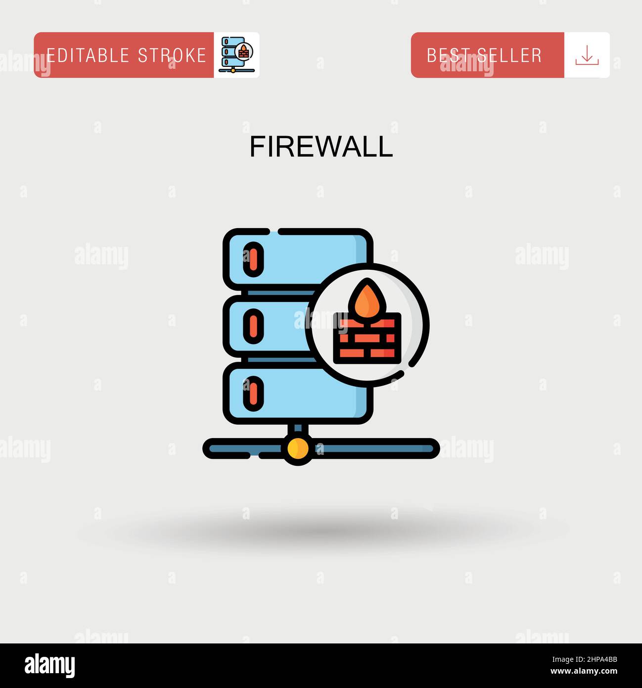 Firewall Simple vector icon Stock Vector Image & Art - Alamy