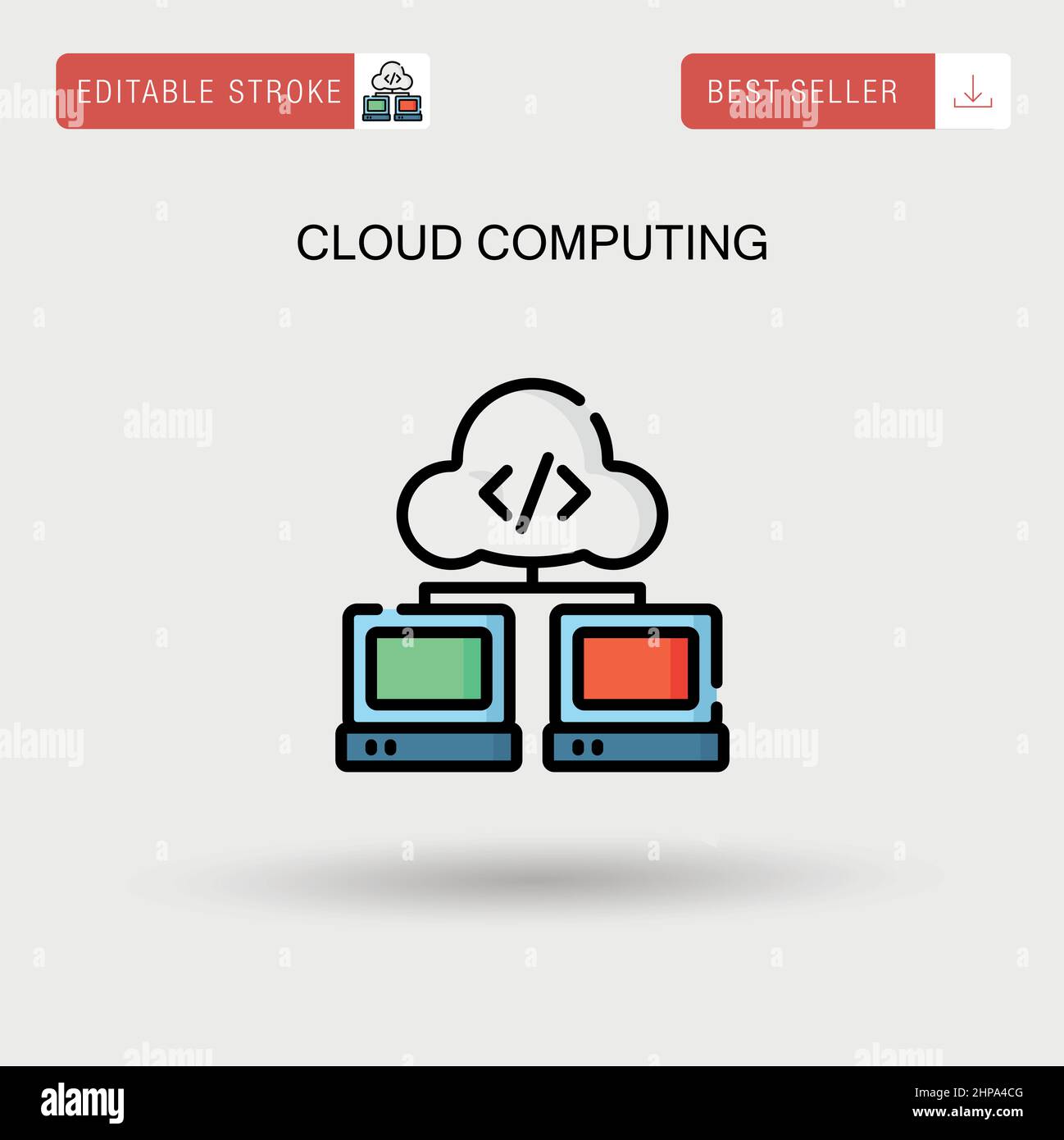 Cloud computing Simple vector icon Stock Vector Image & Art - Alamy