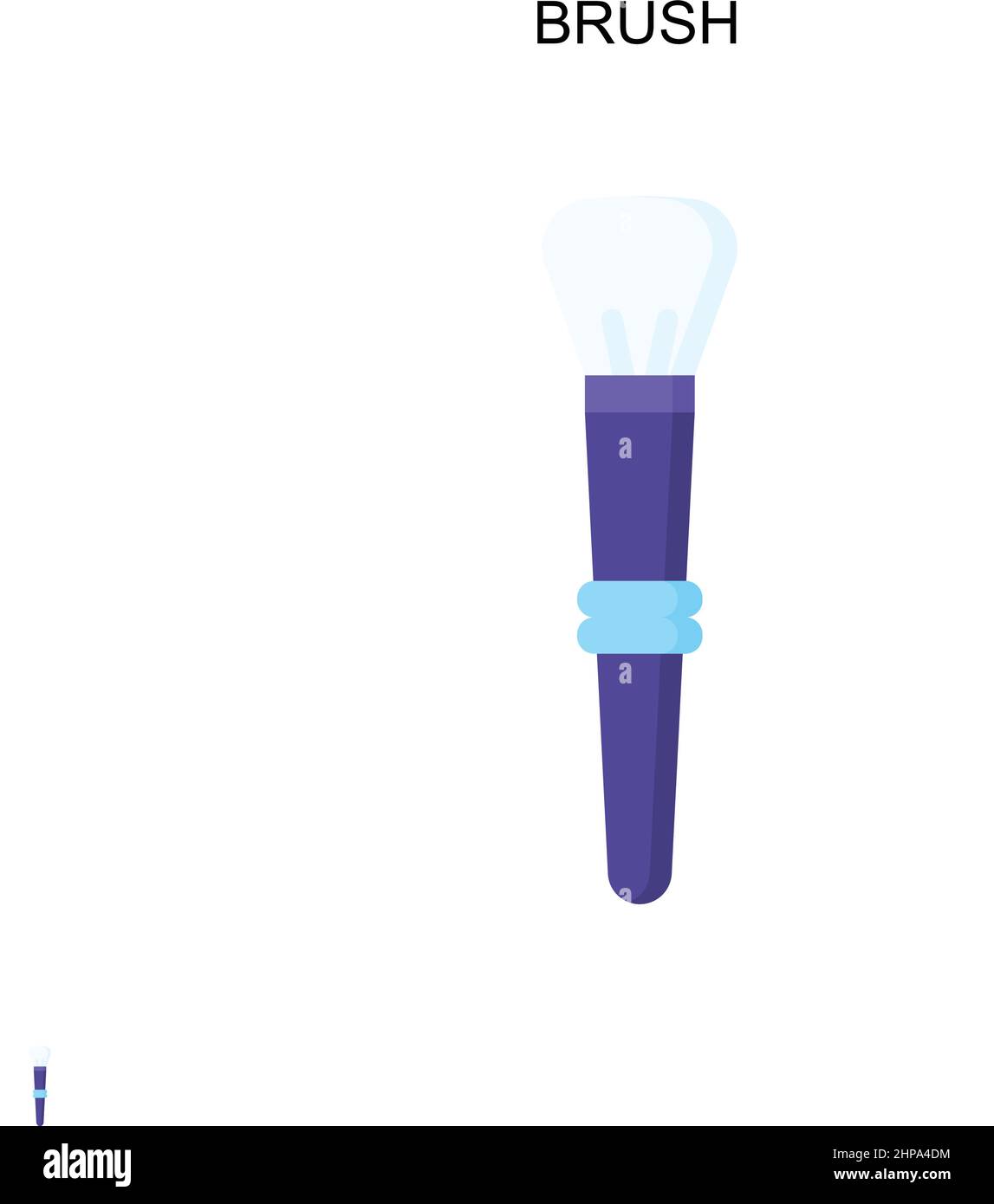 Brush Simple vector icon. Illustration symbol design template for web ...