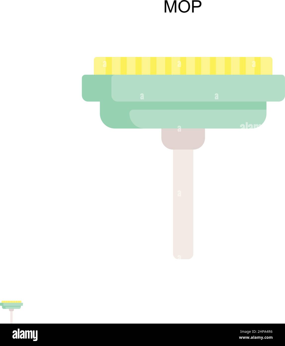 Mop Simple vector icon. Illustration symbol design template for web ...