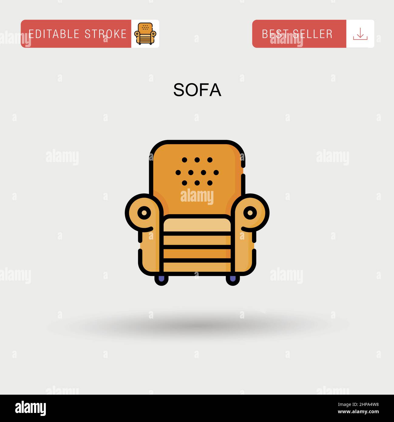 Sofa Simple vector icon Stock Vector Image & Art - Alamy