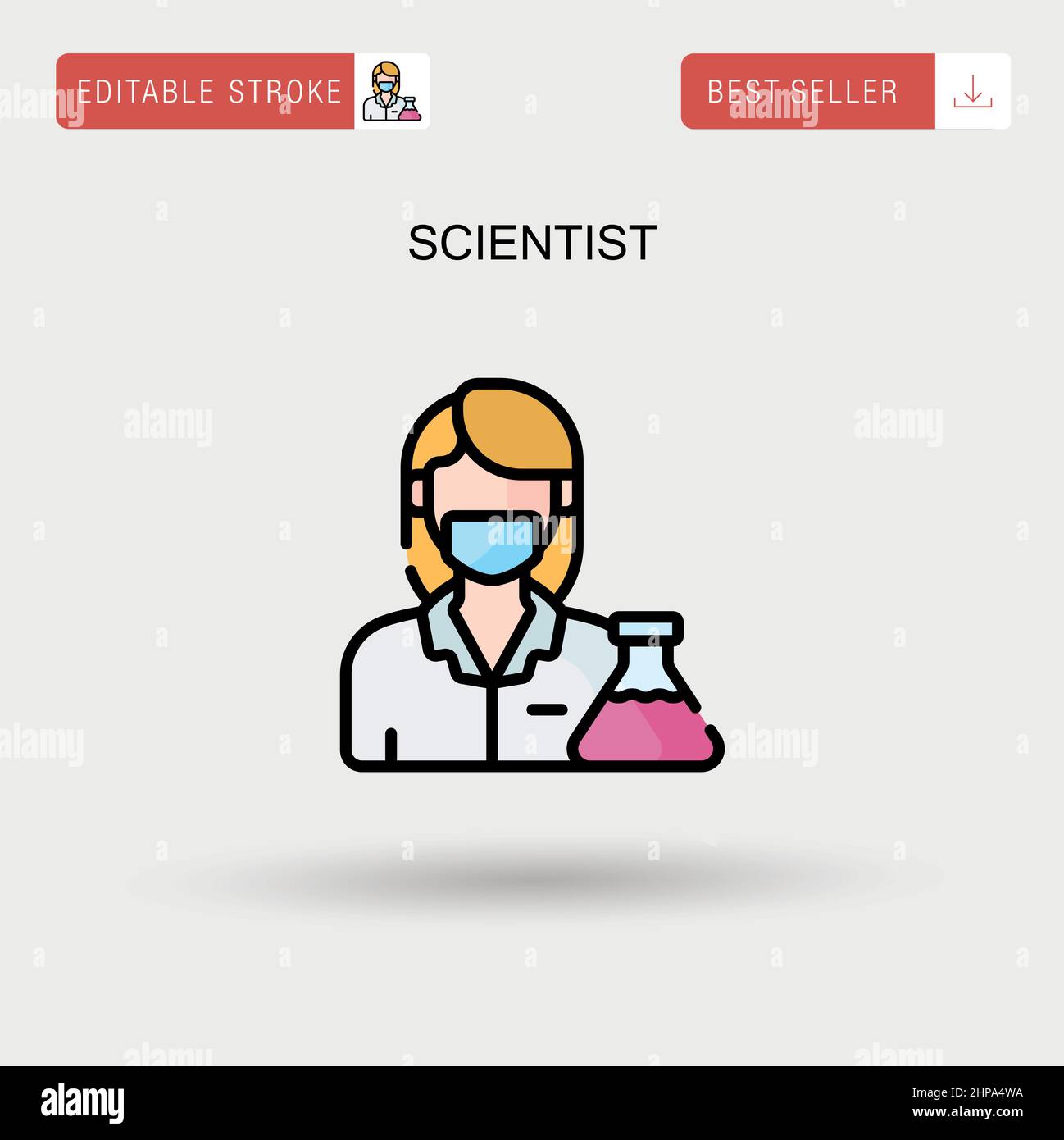 Female scientist computer Stock Vector Images - Alamy