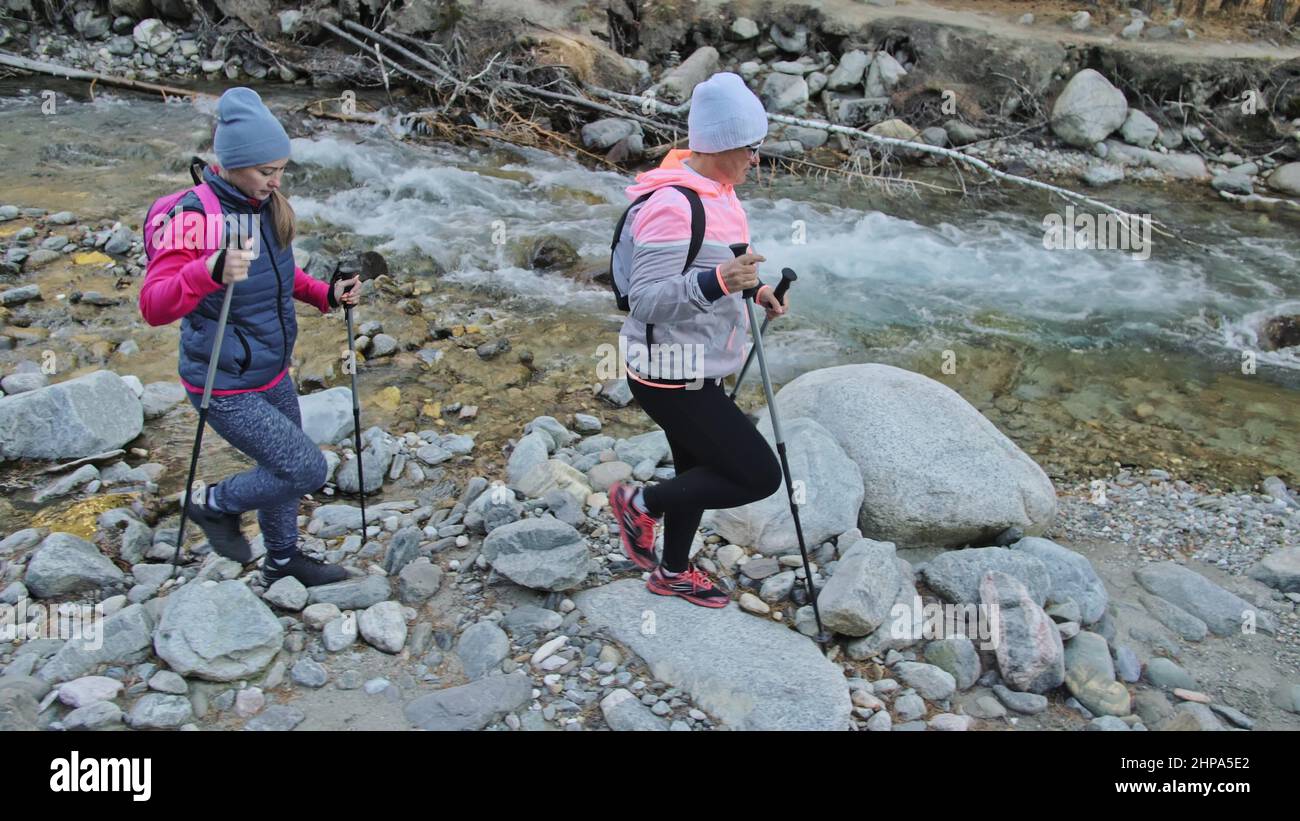 Girls trekking map hi-res stock photography and images - Alamy
