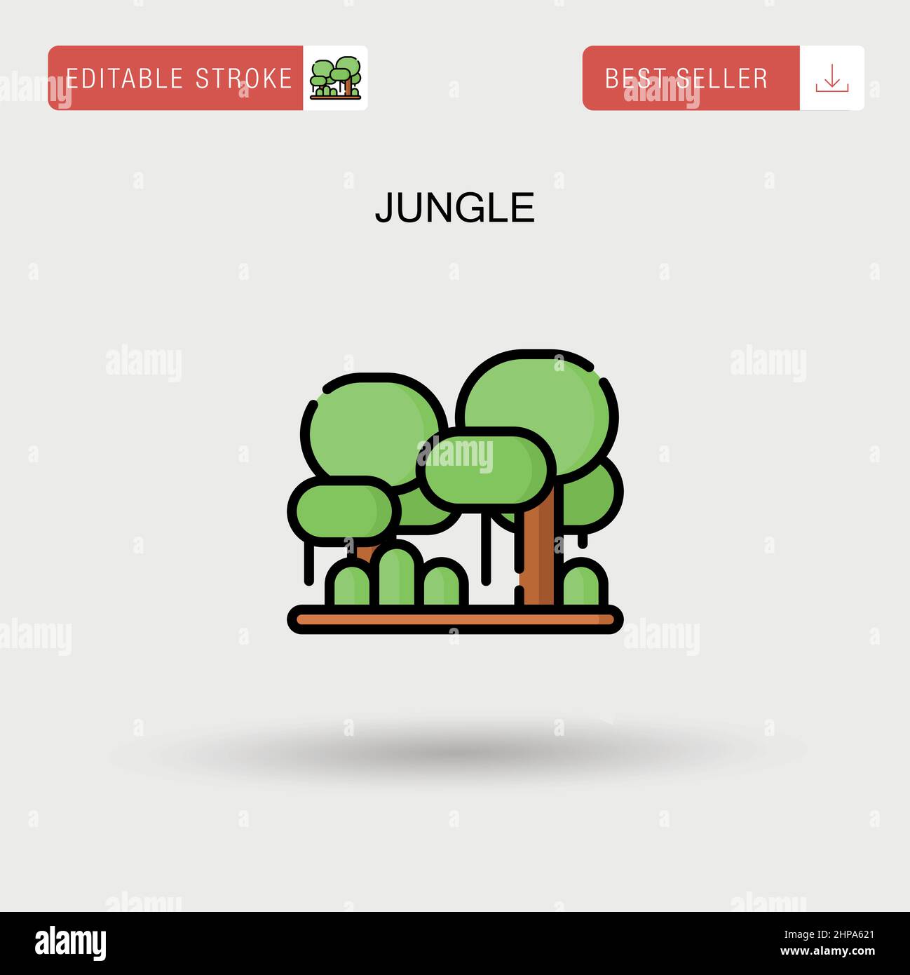 Jungle Simple vector icon Stock Vector Image & Art - Alamy
