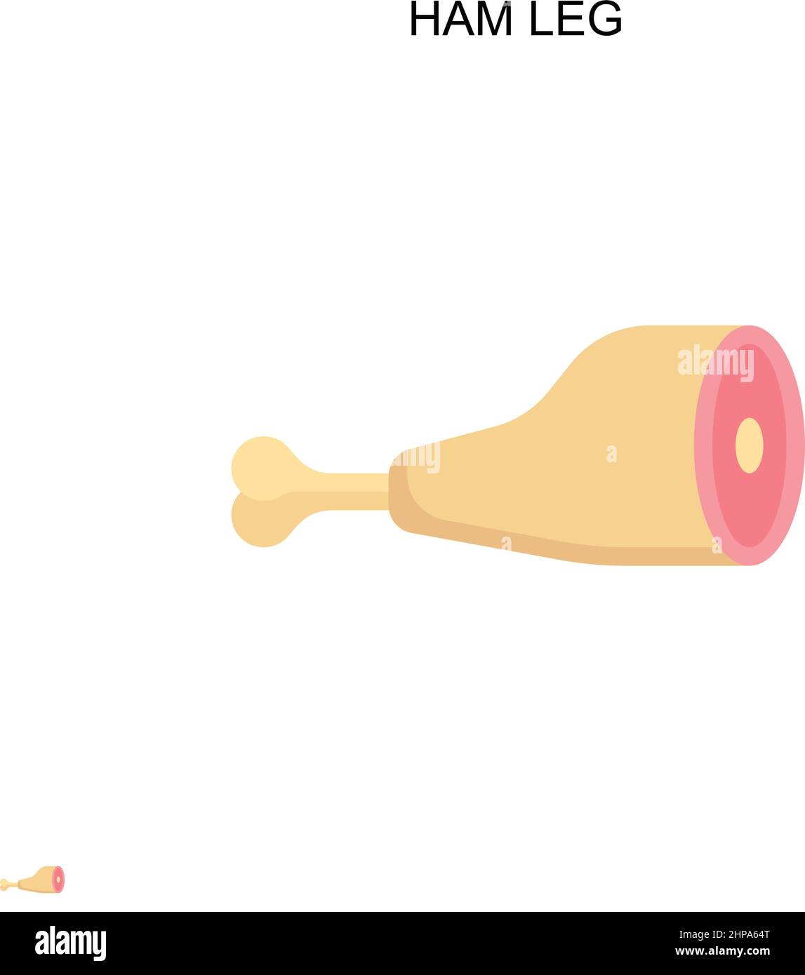 Ham leg Simple vector icon. Illustration symbol design template for web ...