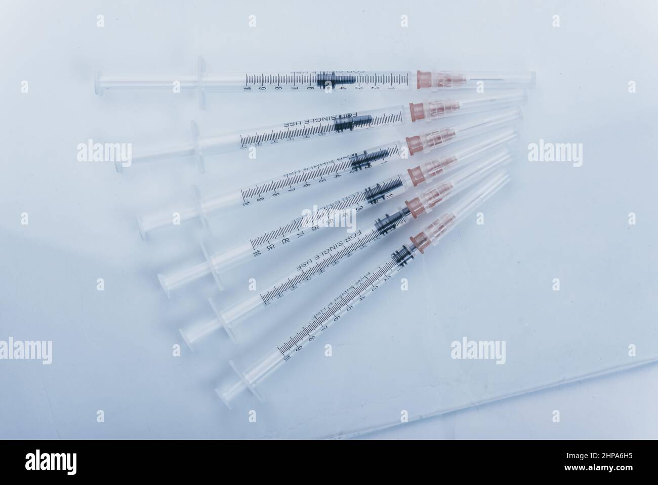 Medicine, Injection, vaccine and disposable syringe isolated, drug ...