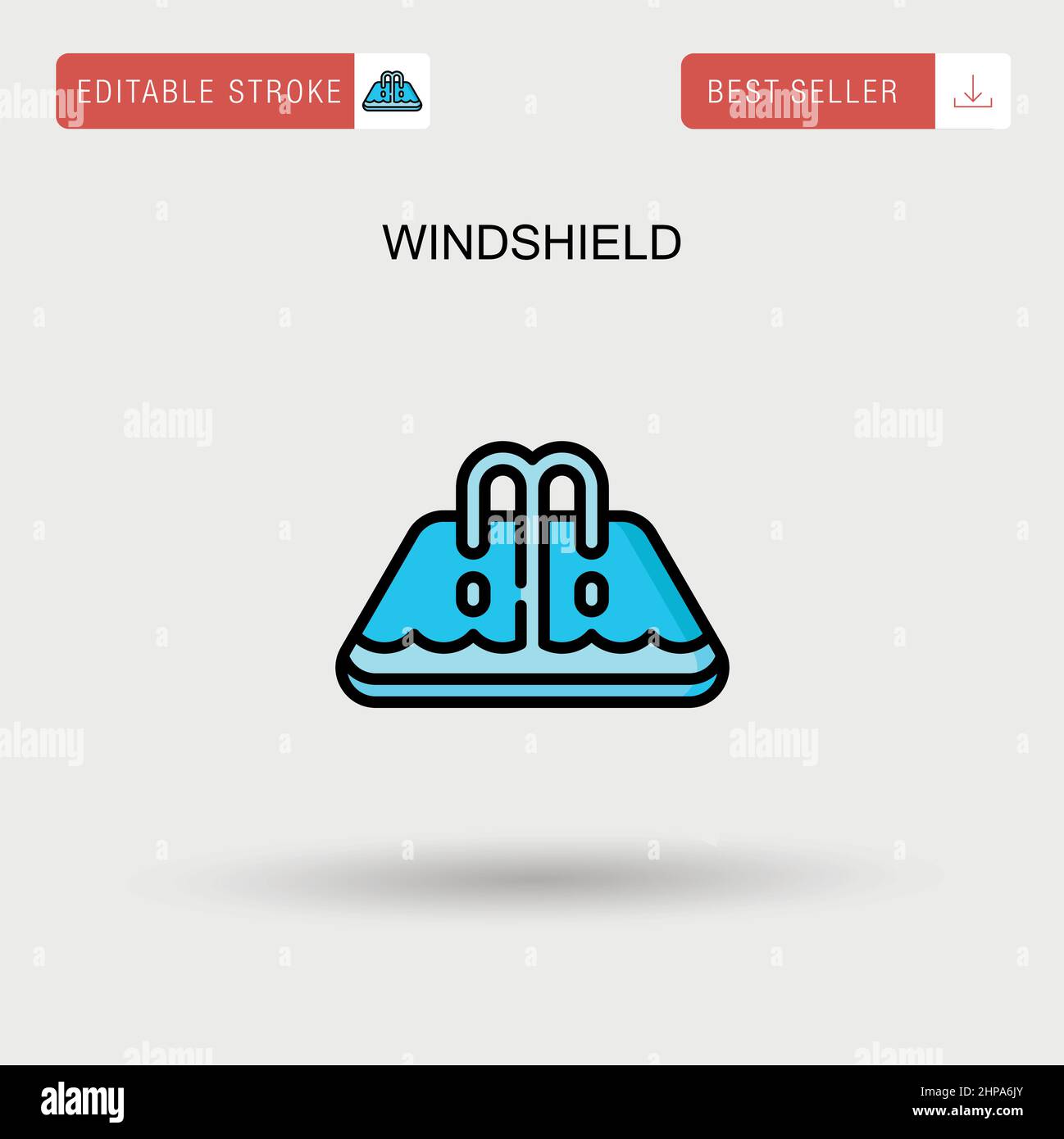 Windshield Simple vector icon Stock Vector Image & Art - Alamy